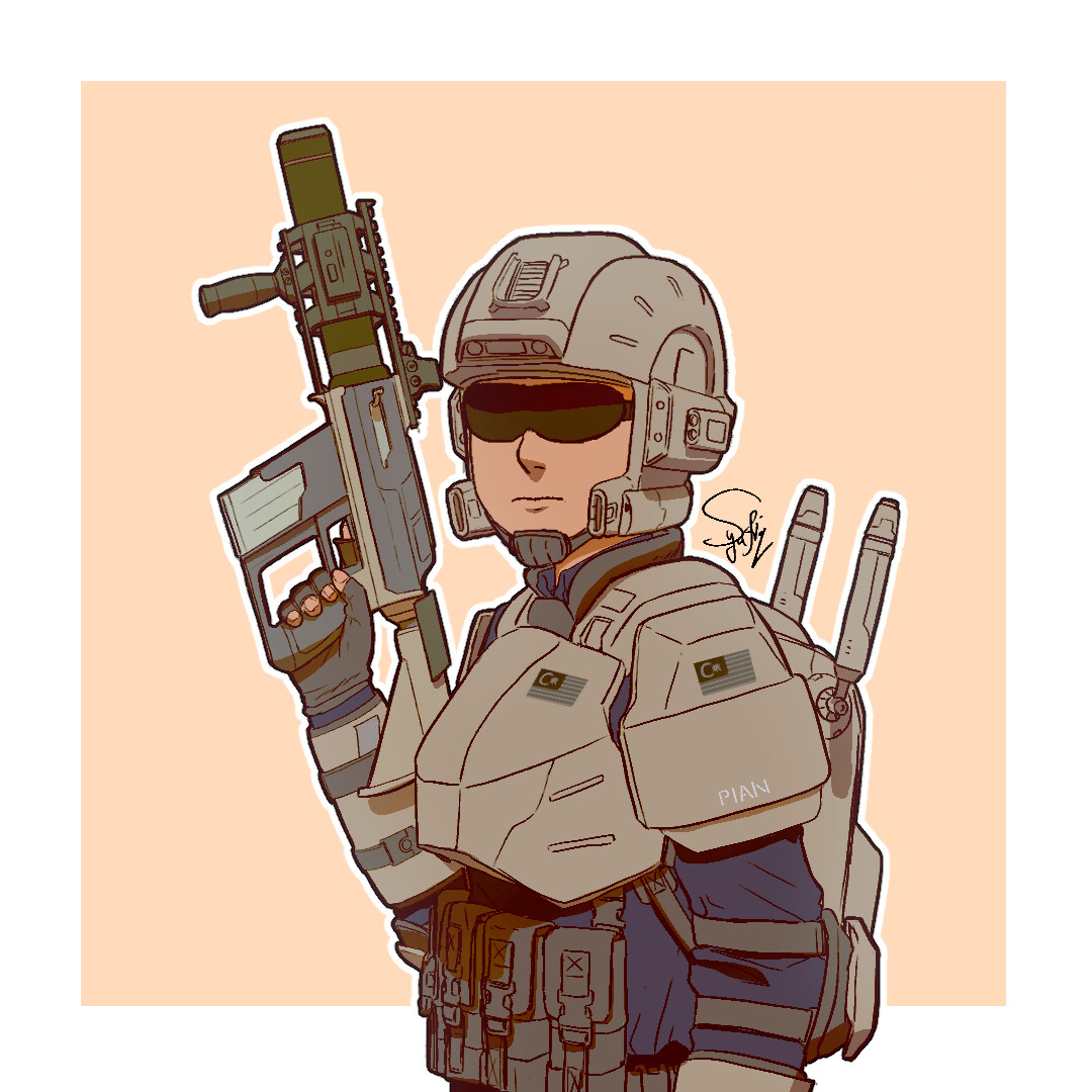 ArtStation - Character Concept art - Suit Military