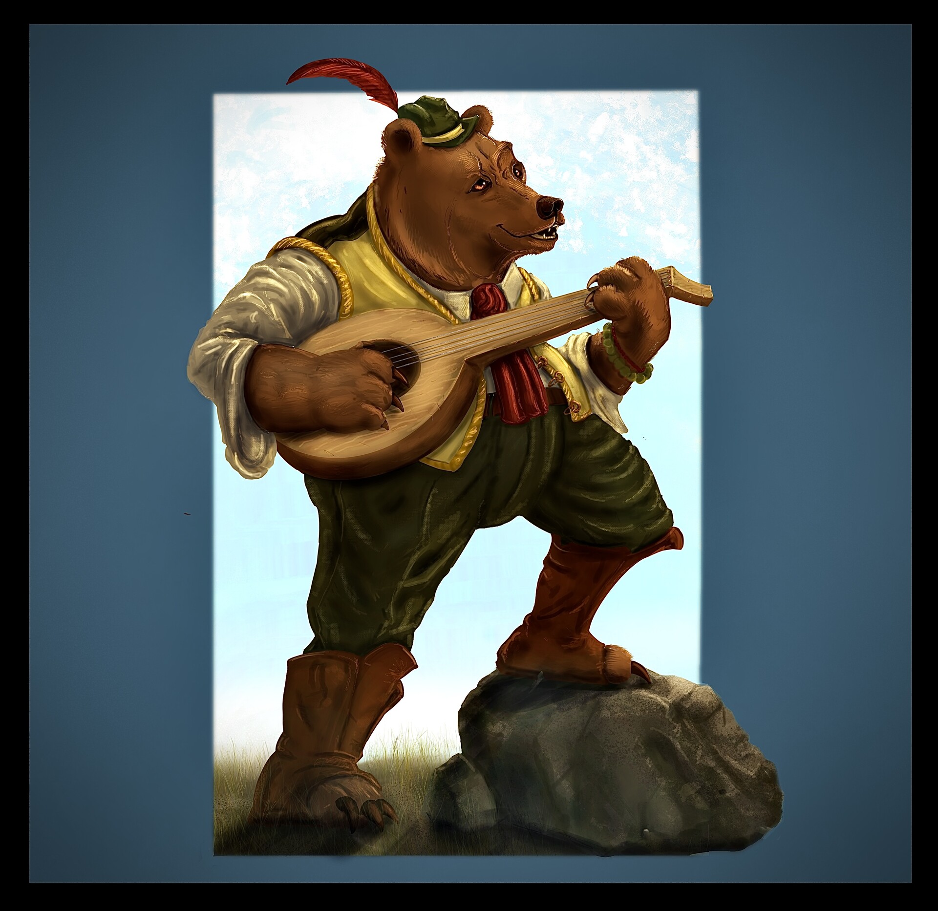 ArtStation - Bob the Bear Bard