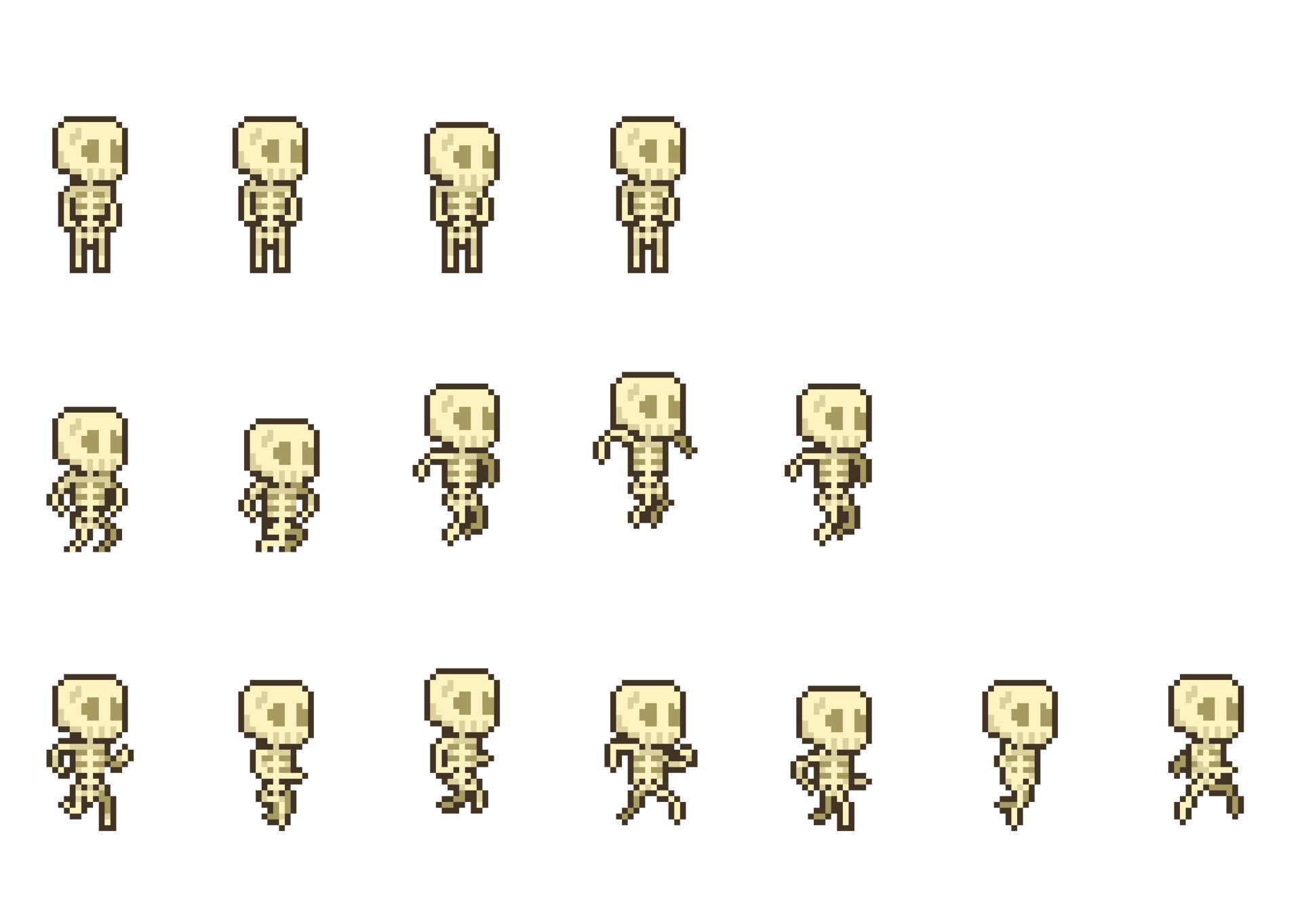ArtStation - Skeleton animations for a side scroll game