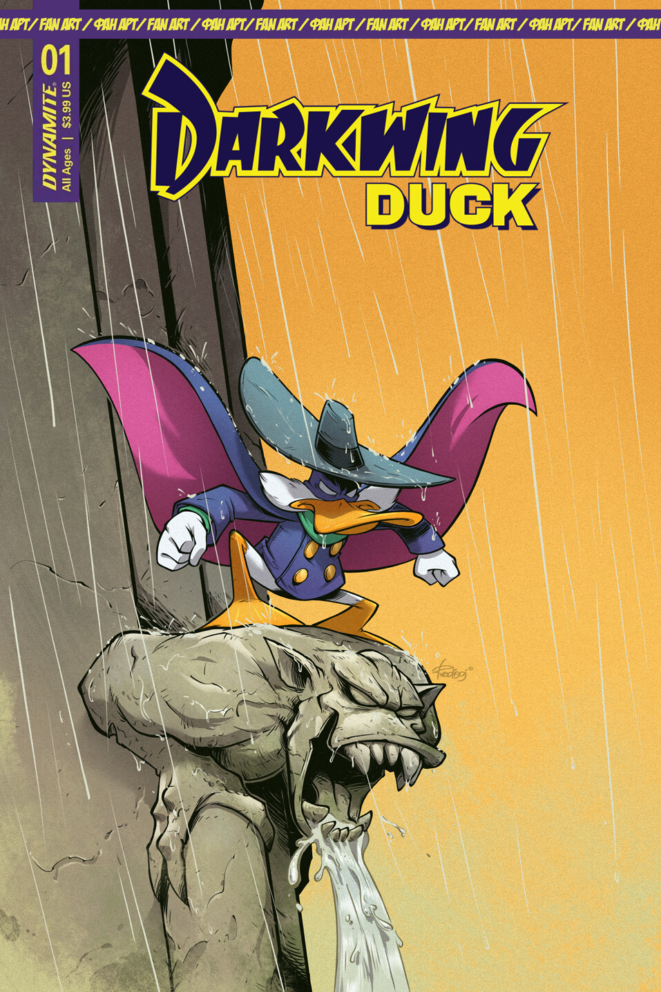 ArtStation - Darkwing Duck cover #1
