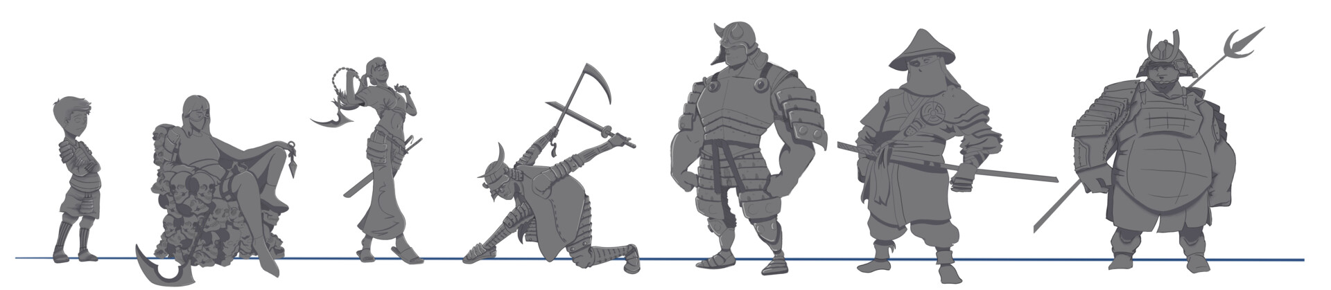 ArtStation - Samurai characters