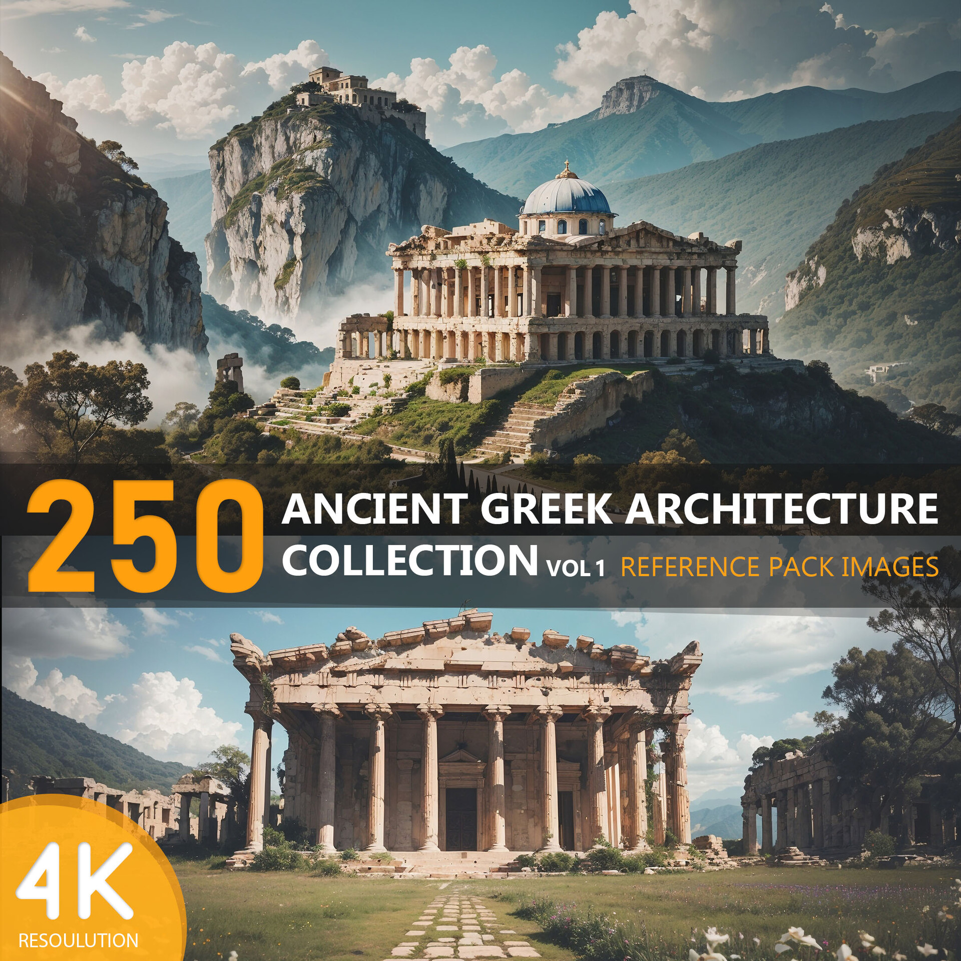 ArtStation - Ancient Greek Architecture Collection Vol 1-4K|Reference ...