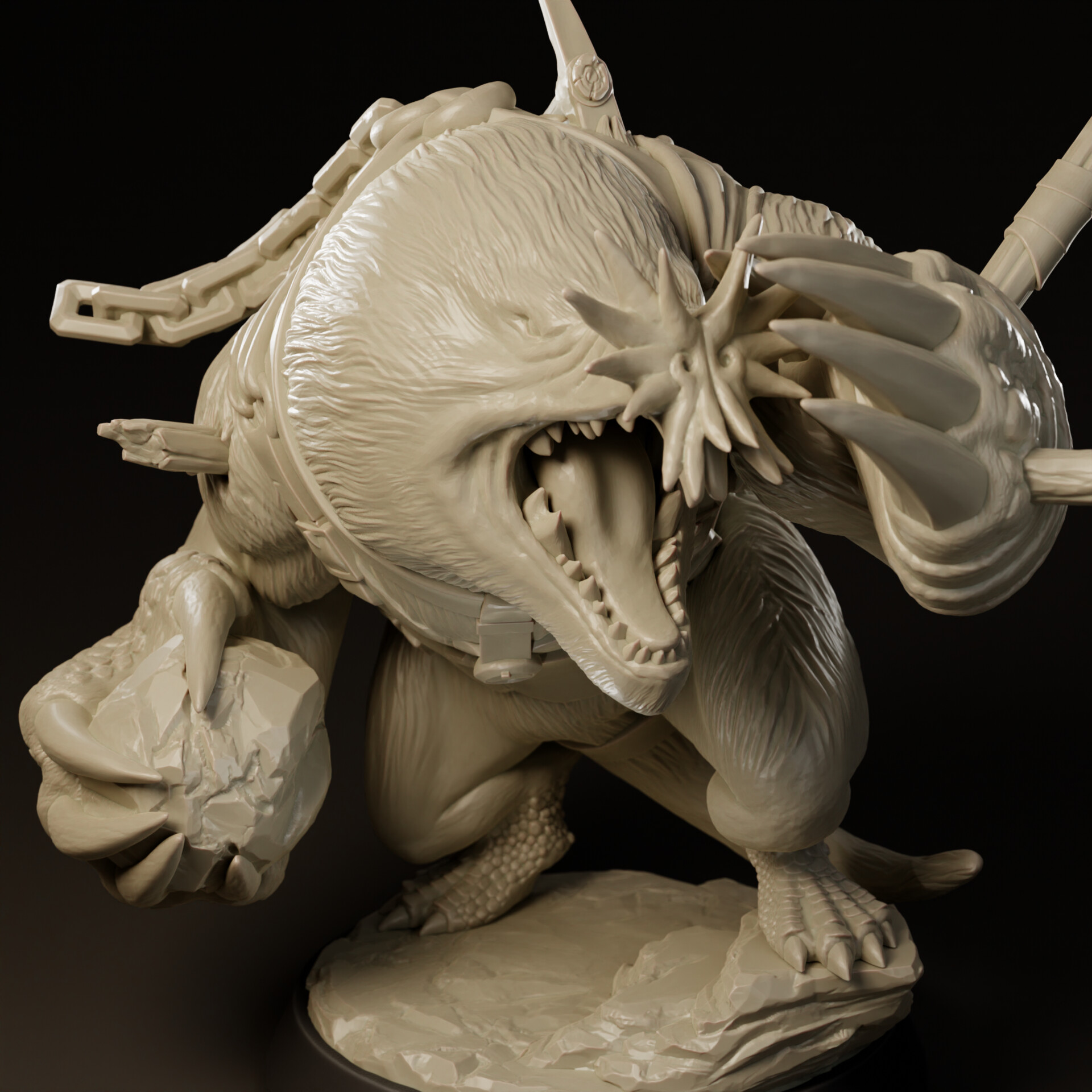 ArtStation - Mole Creature - miniature