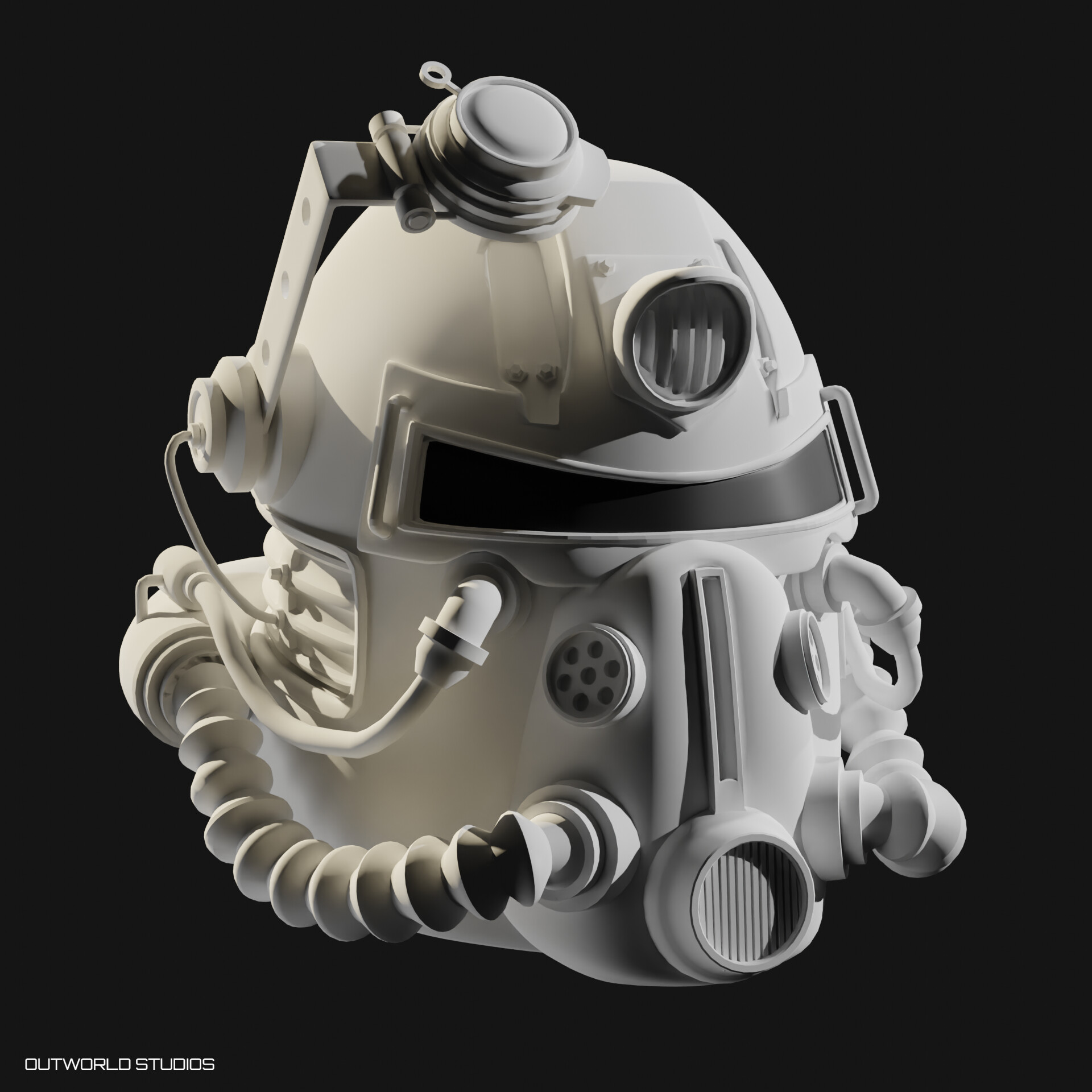 Outworld Studios - Fallout: T-51B Power Armor Helmet WIP