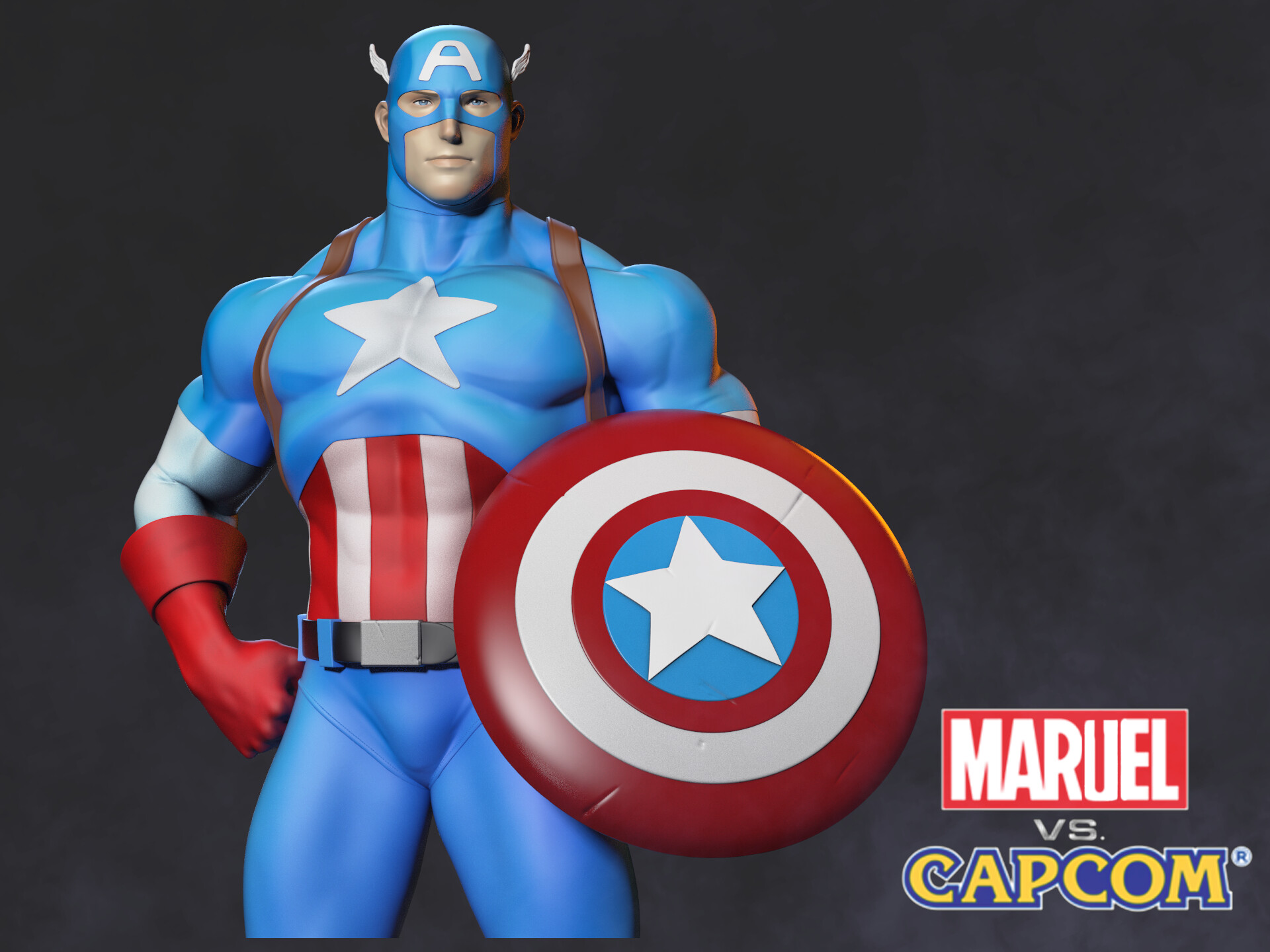 ArtStation - Capitan America Marvel vs Capcom