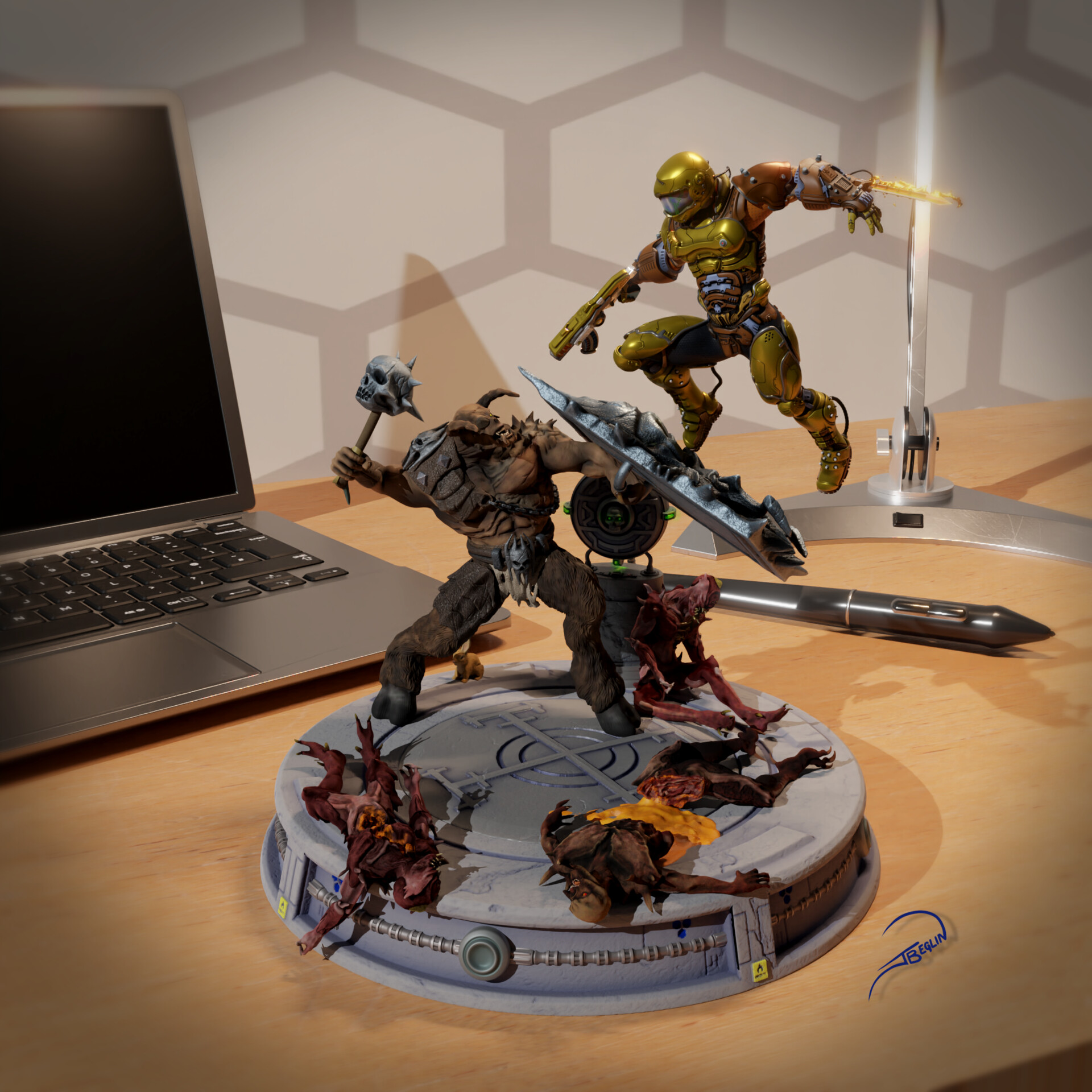 ArtStation - Doom Inspired Slayer