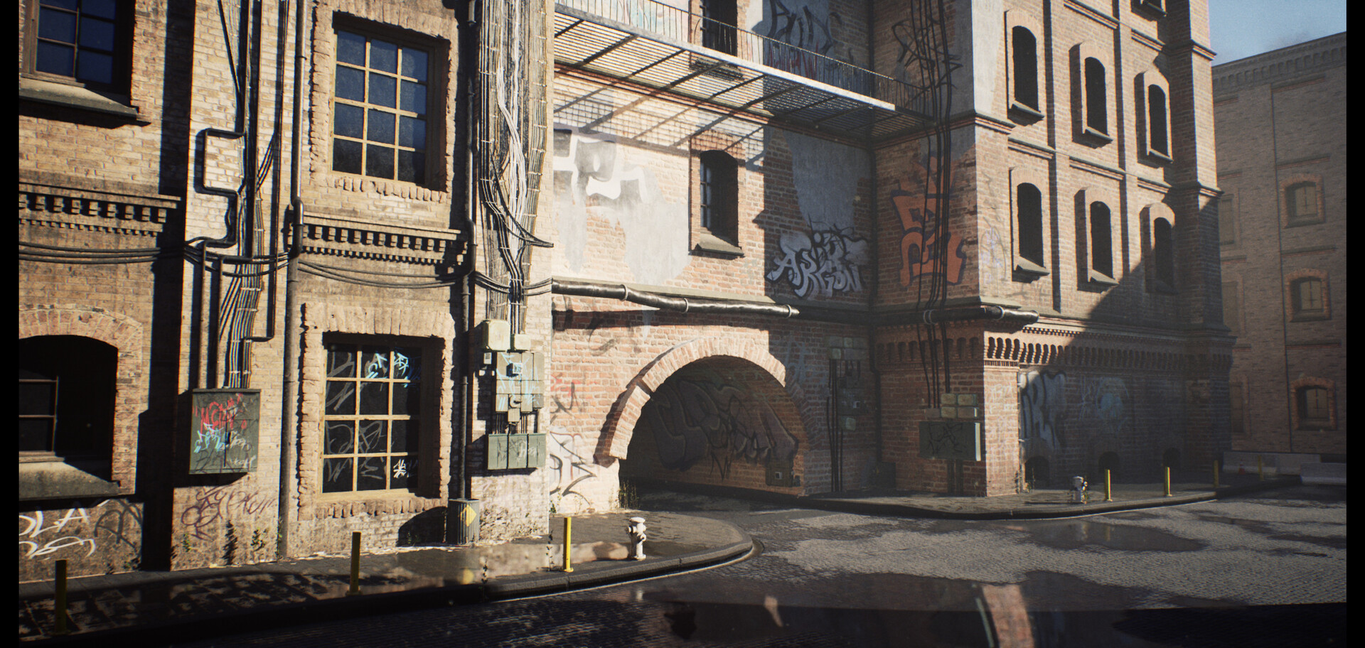 ArtStation - Dirty alleyway - Unreal Engine 5 Environment.