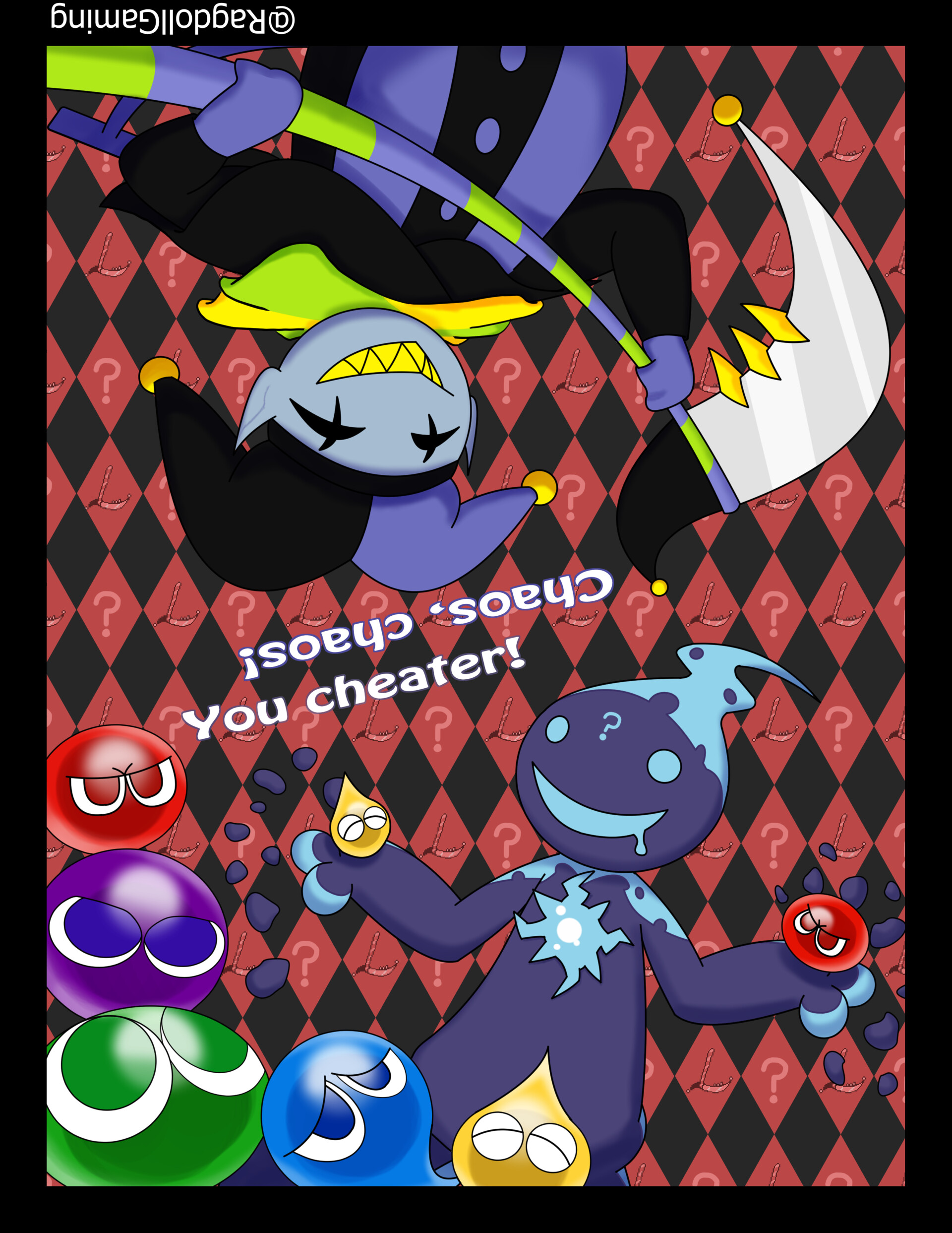 Calvin/Kaitlynn South - Deltarune and Puyo Puyo Poster (2021 backlog)