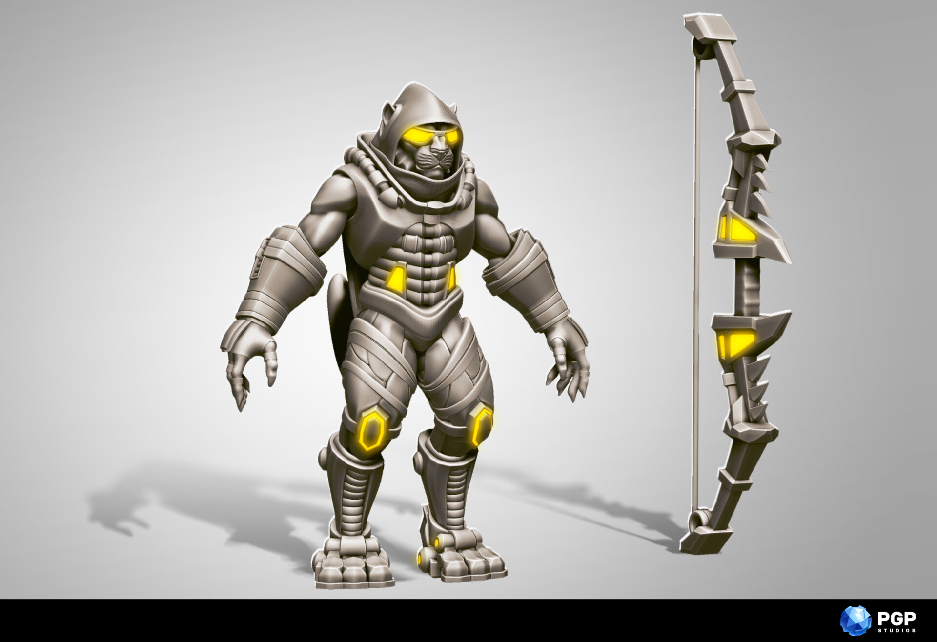 Pan Global Publishing Studios - Mobile Game 3D Character - Panther Man