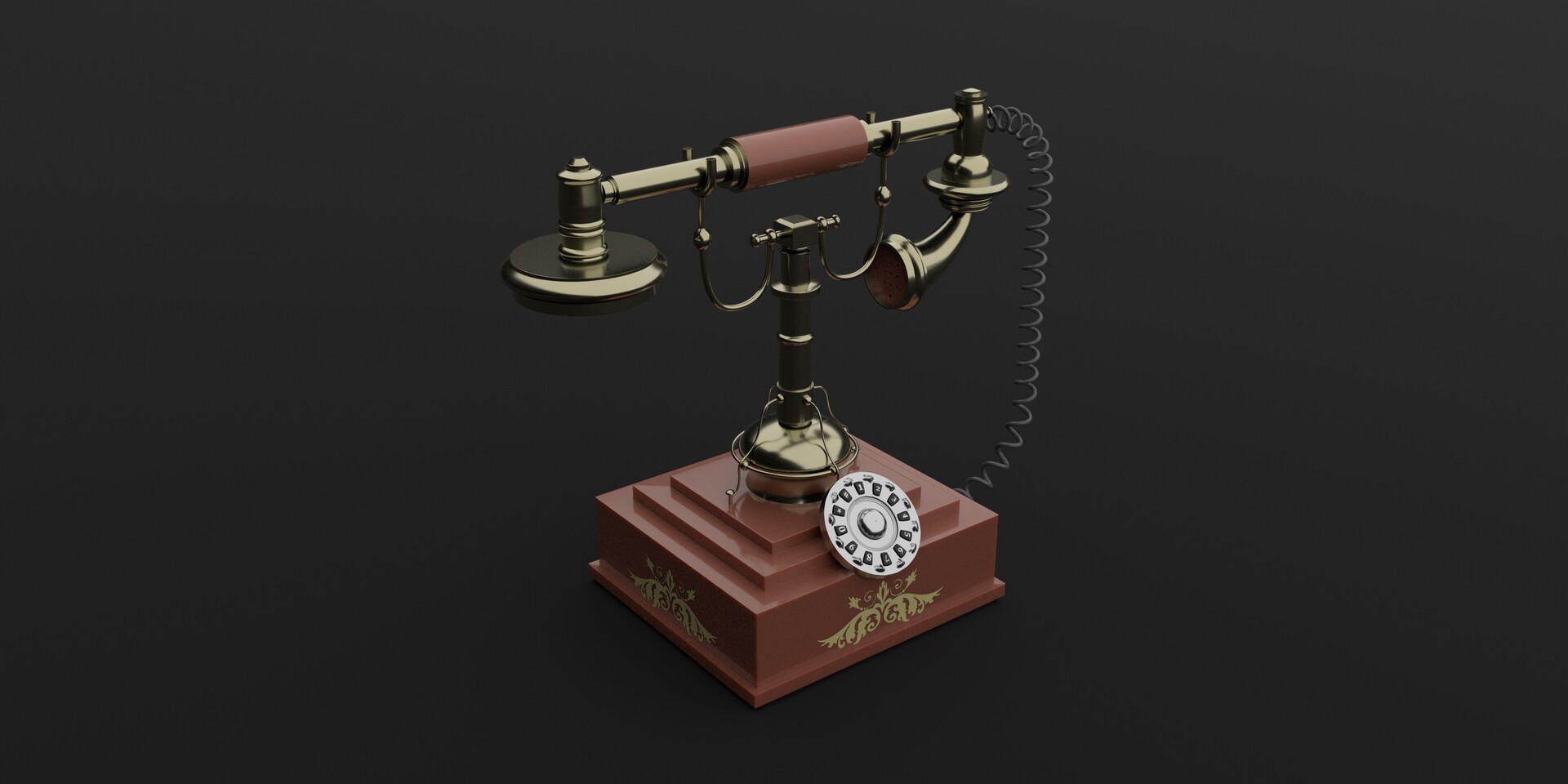 ArtStation - Vintage telephone prop