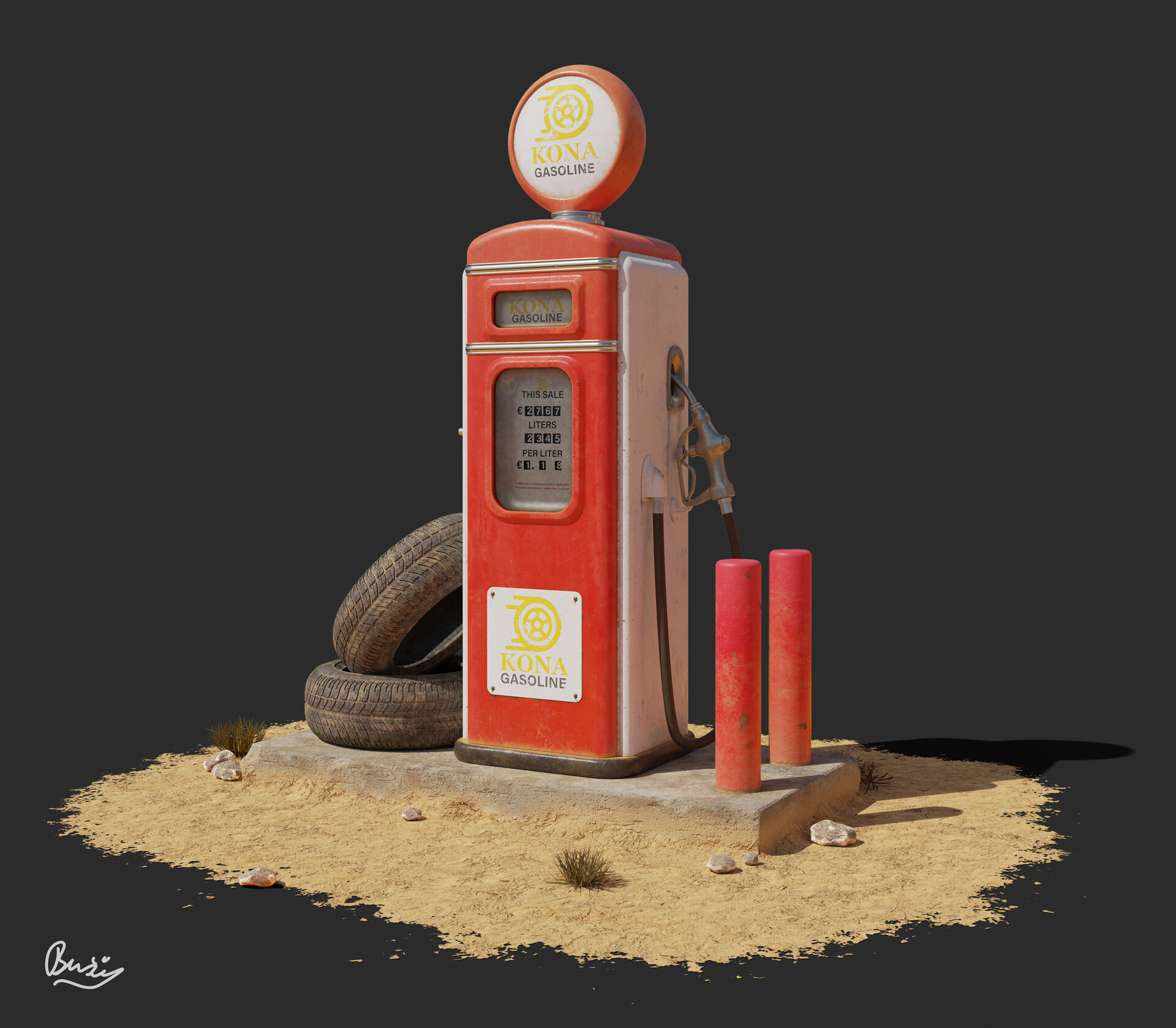 ArtStation - Vintage Gas Pump