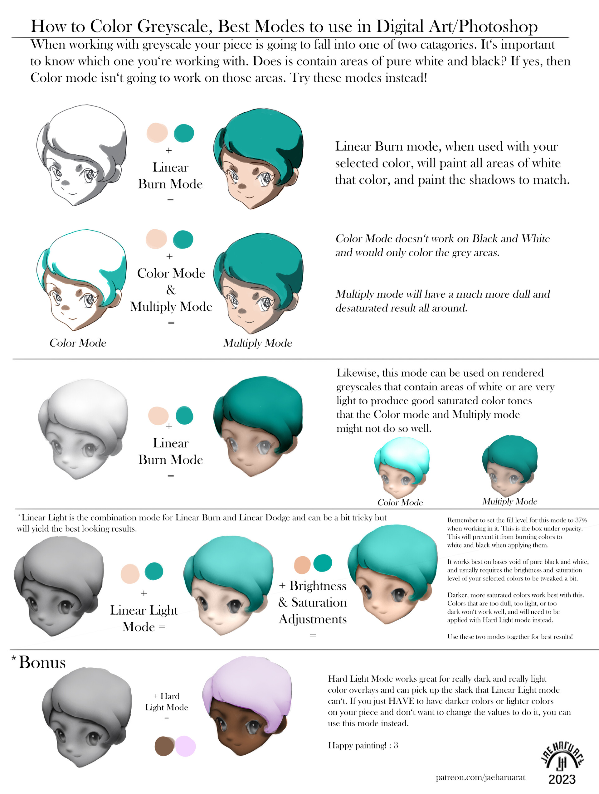 ArtStation - How to Color Greyscale Sheet 02