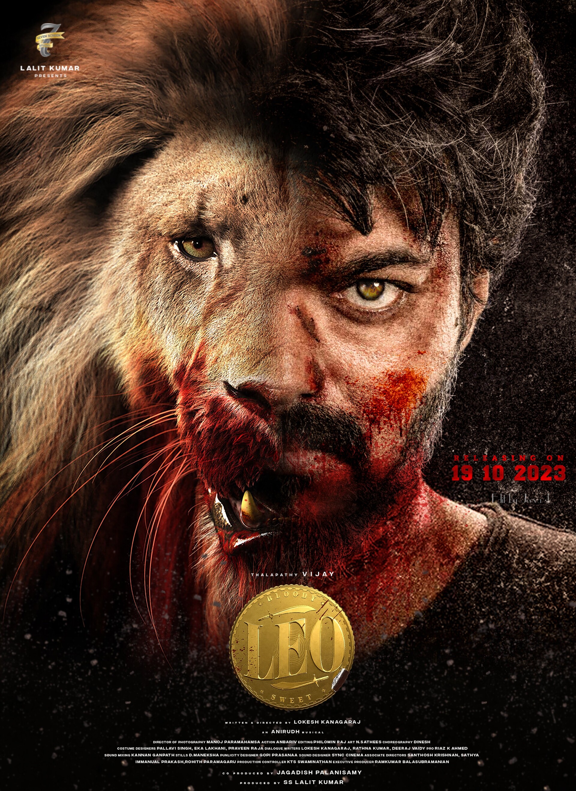 ArtStation - Unofficial #leo Film Poster 2023 Thalapathy Vijay vs Leo Lion
