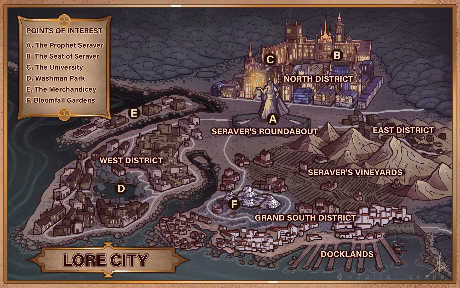 ArtStation - Lore City Map commission