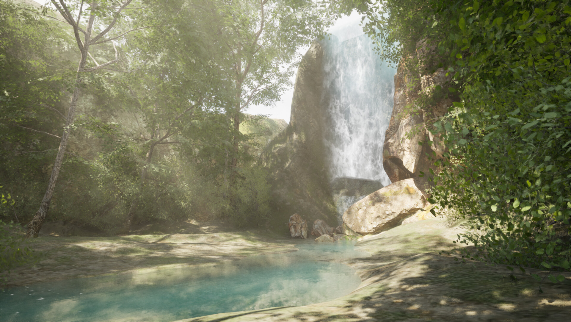 ArtStation - Waterfall enviroment for vr experience