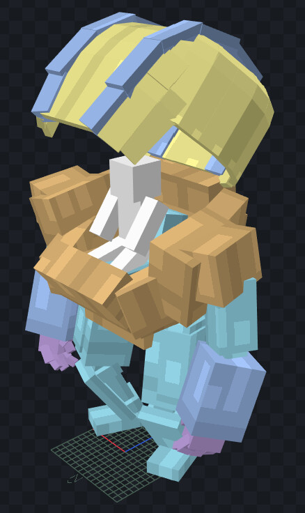 ArtStation - [Minecraft] Mechanical armor with round dome