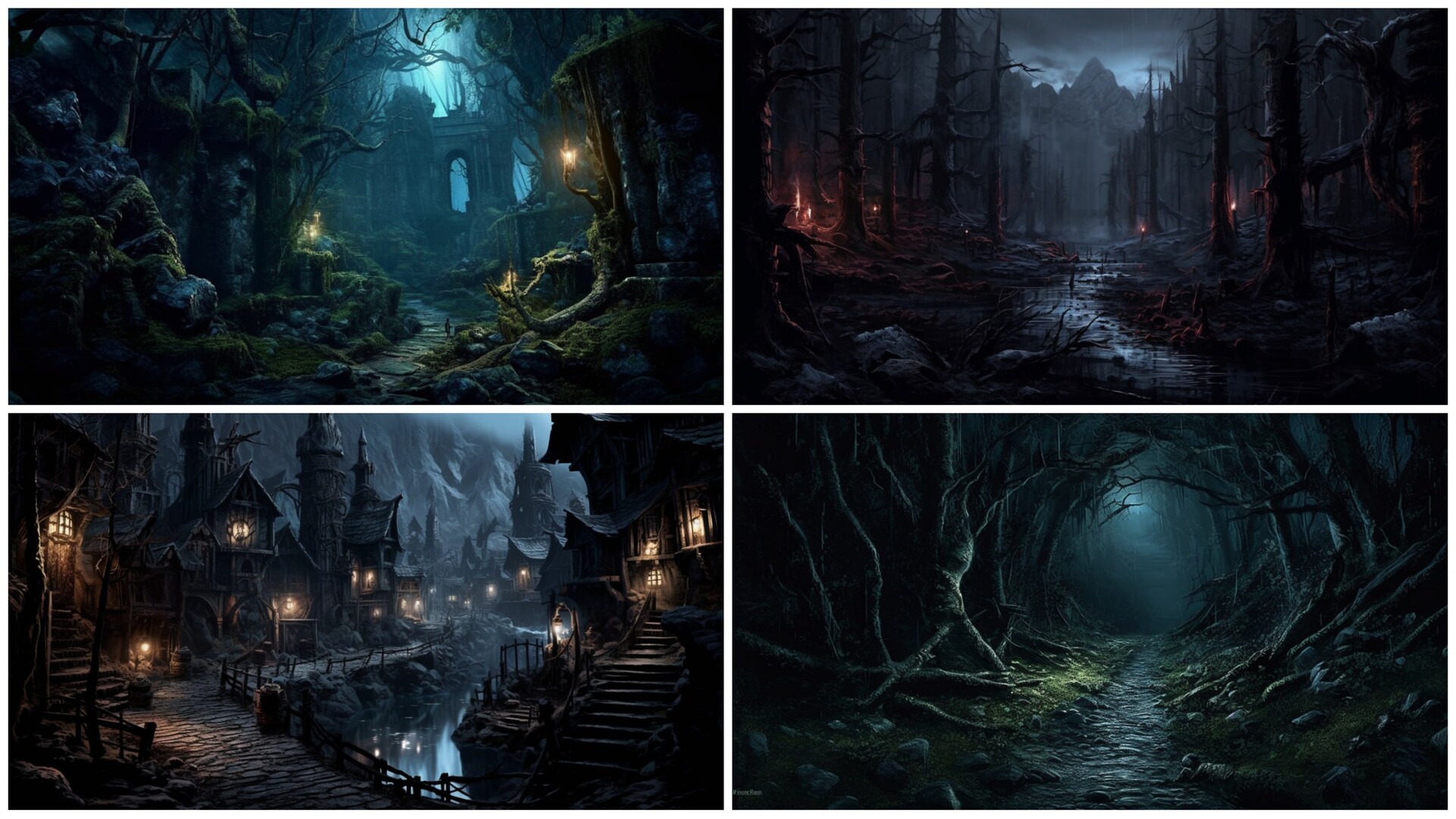 Concept Art - +500 Dark Environment (4k)