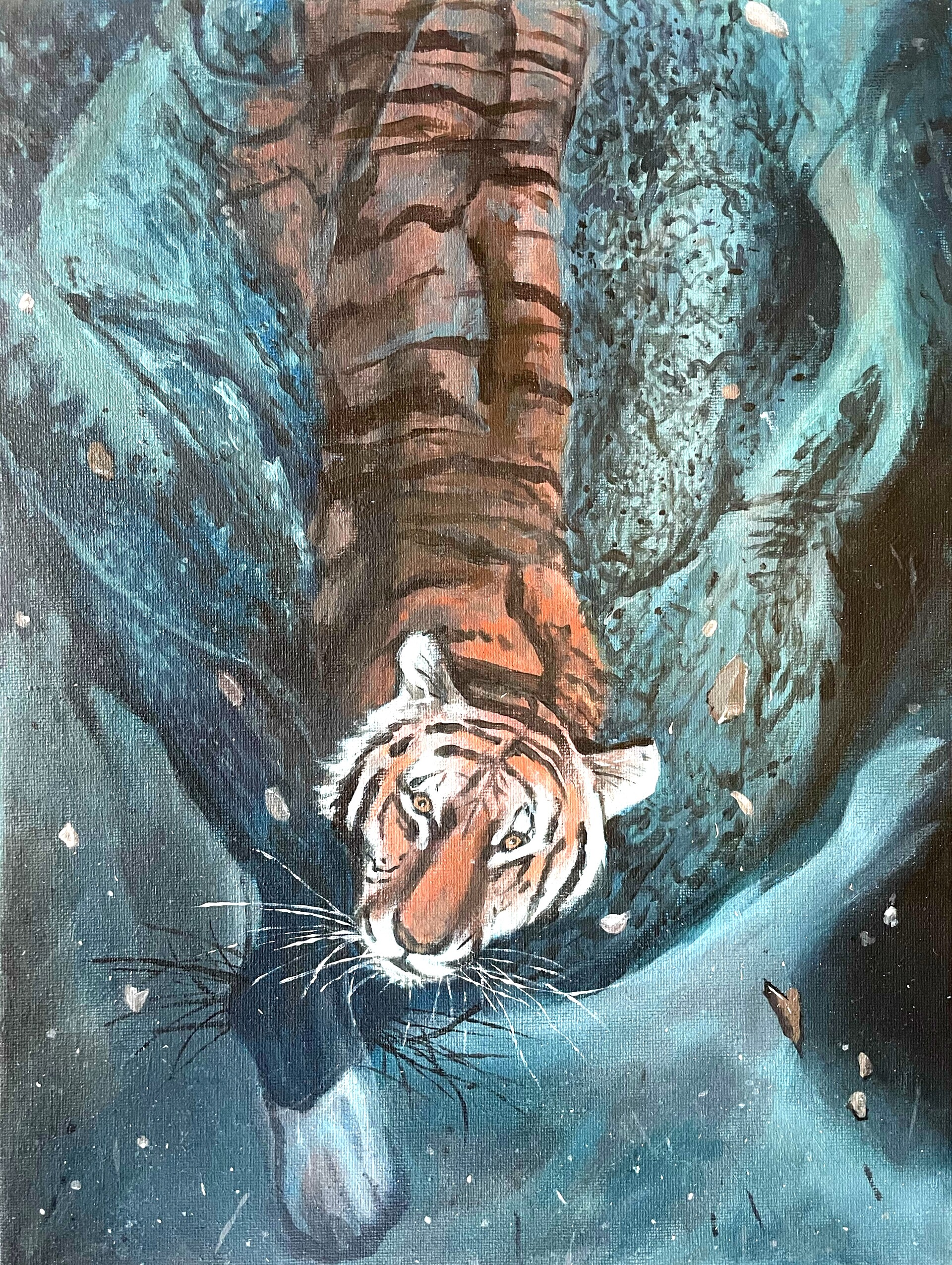 ArtStation - tiger in water