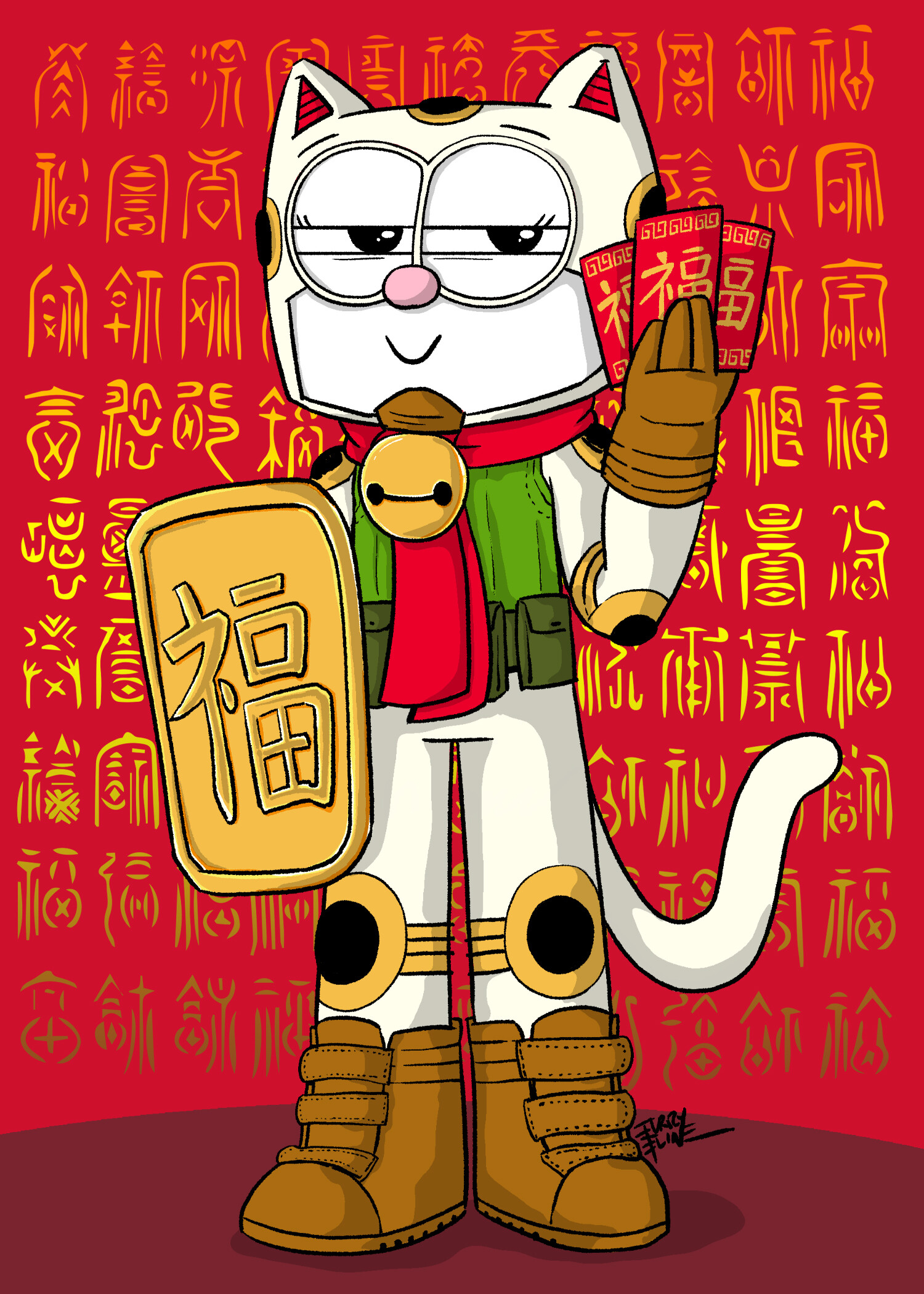 ArtStation - Cap Purridge Maneki Neko