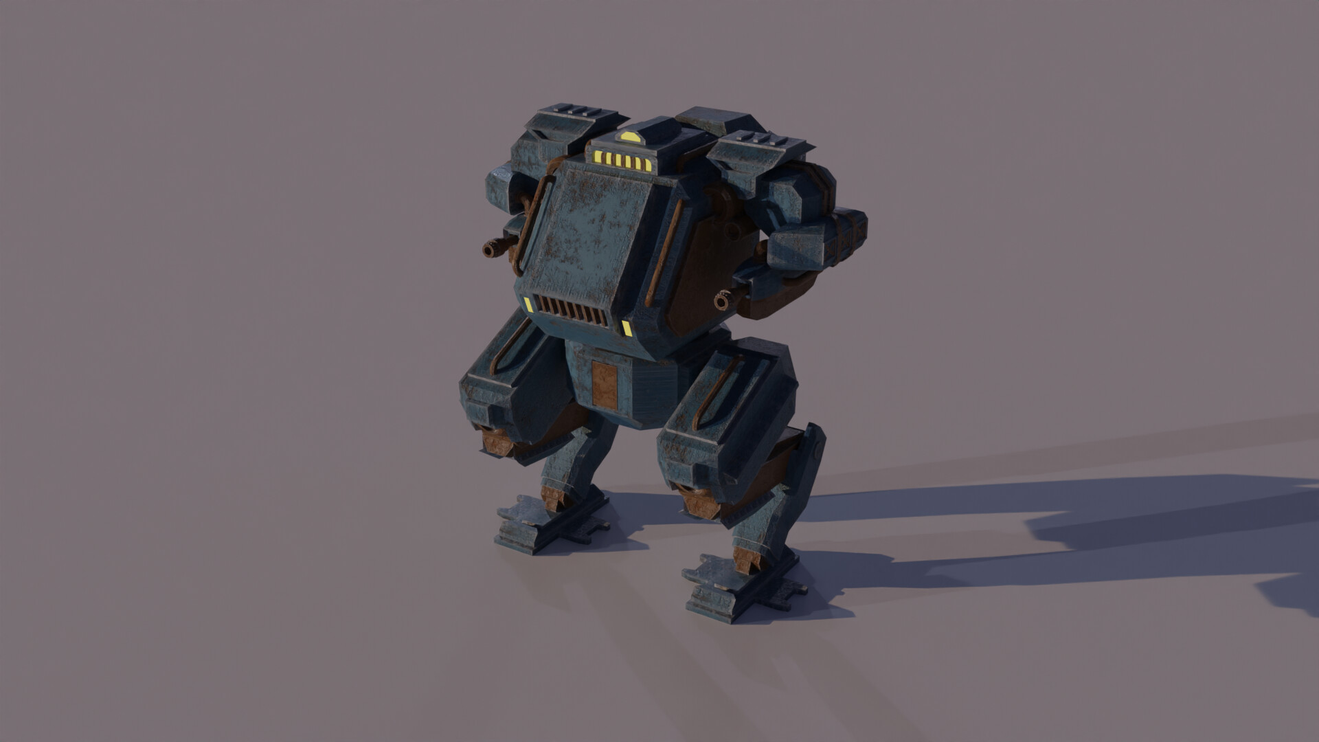 ArtStation - Lowpoly Old Mecha