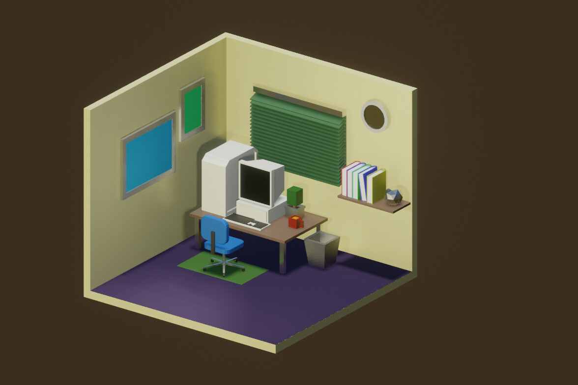 ArtStation - Computer room 3D