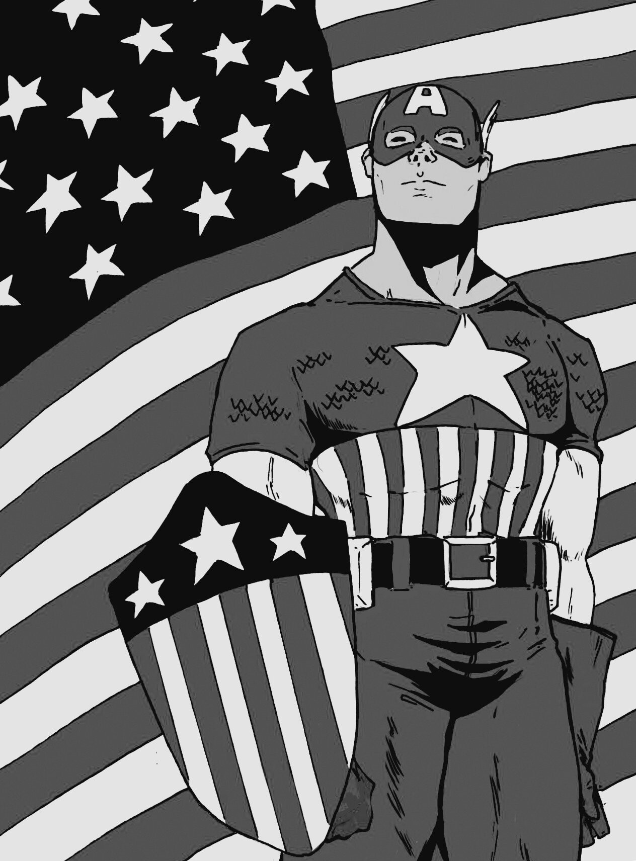 ArtStation - Captain America Classic Suit Fanart