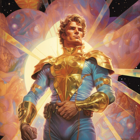 ArtStation - space hero in the style of drew struzan, jc leyendecker ...