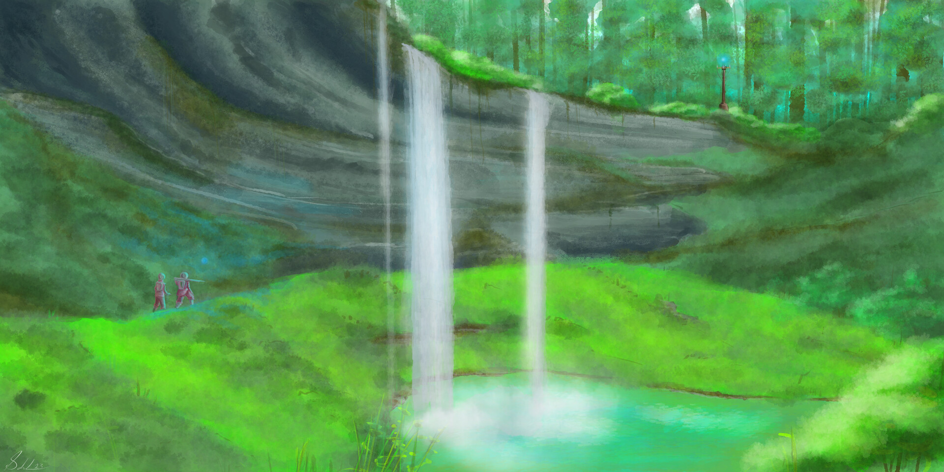 ArtStation - Path Under the Falls