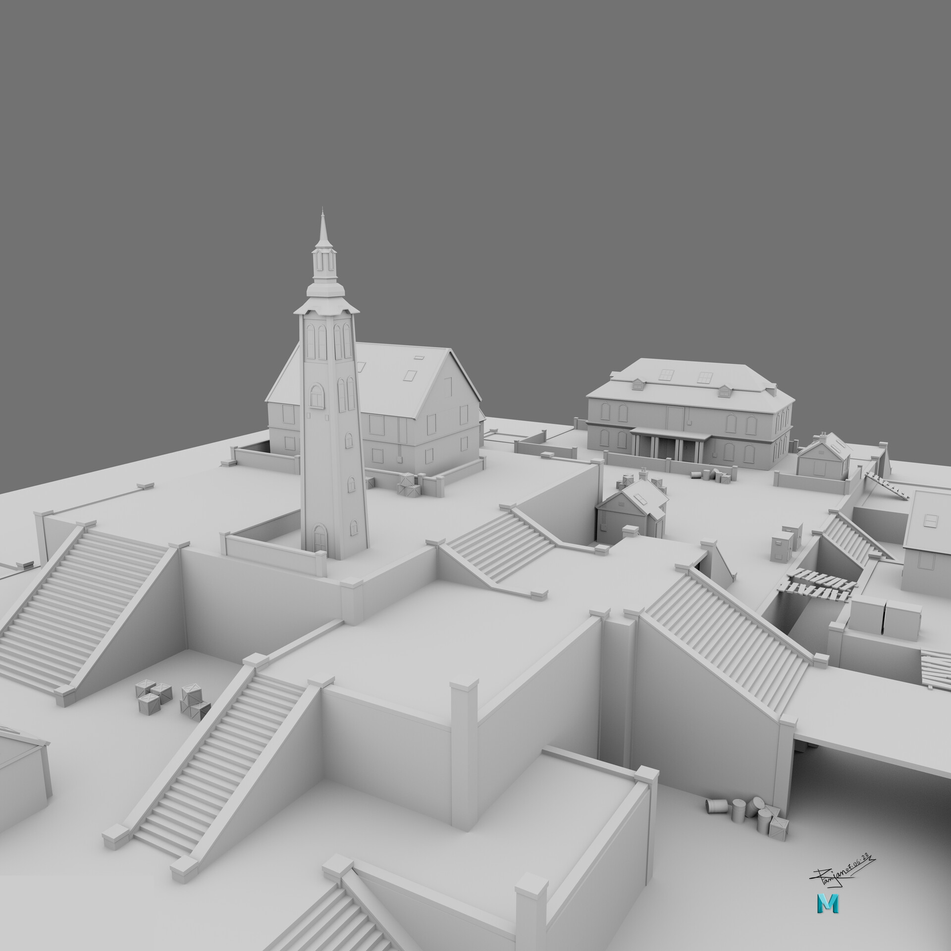 ArtStation - Free Fire Clock Tower Model