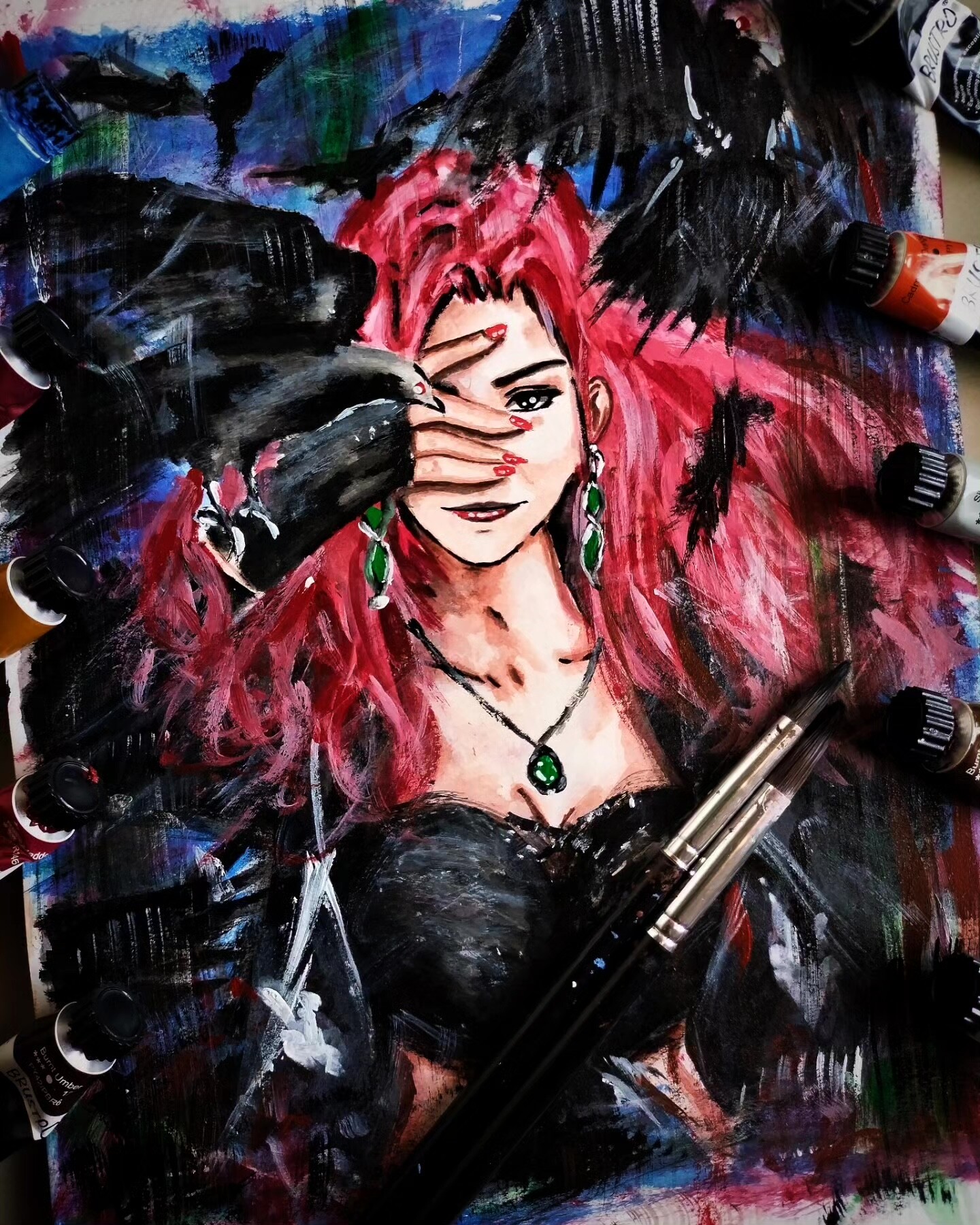 ArtStation - Lenia’s Enchanting Journey : Acrylic paintings By Ashwin Madhu