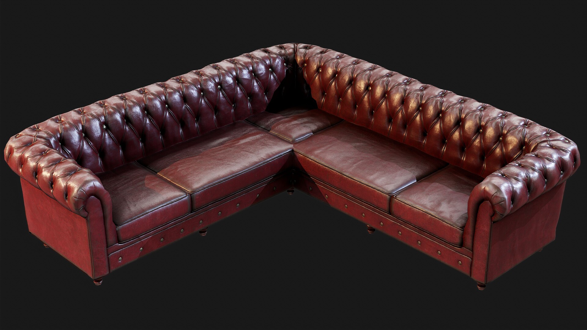 RETOPO STUDIOS - Leather Sofa - Game ready props