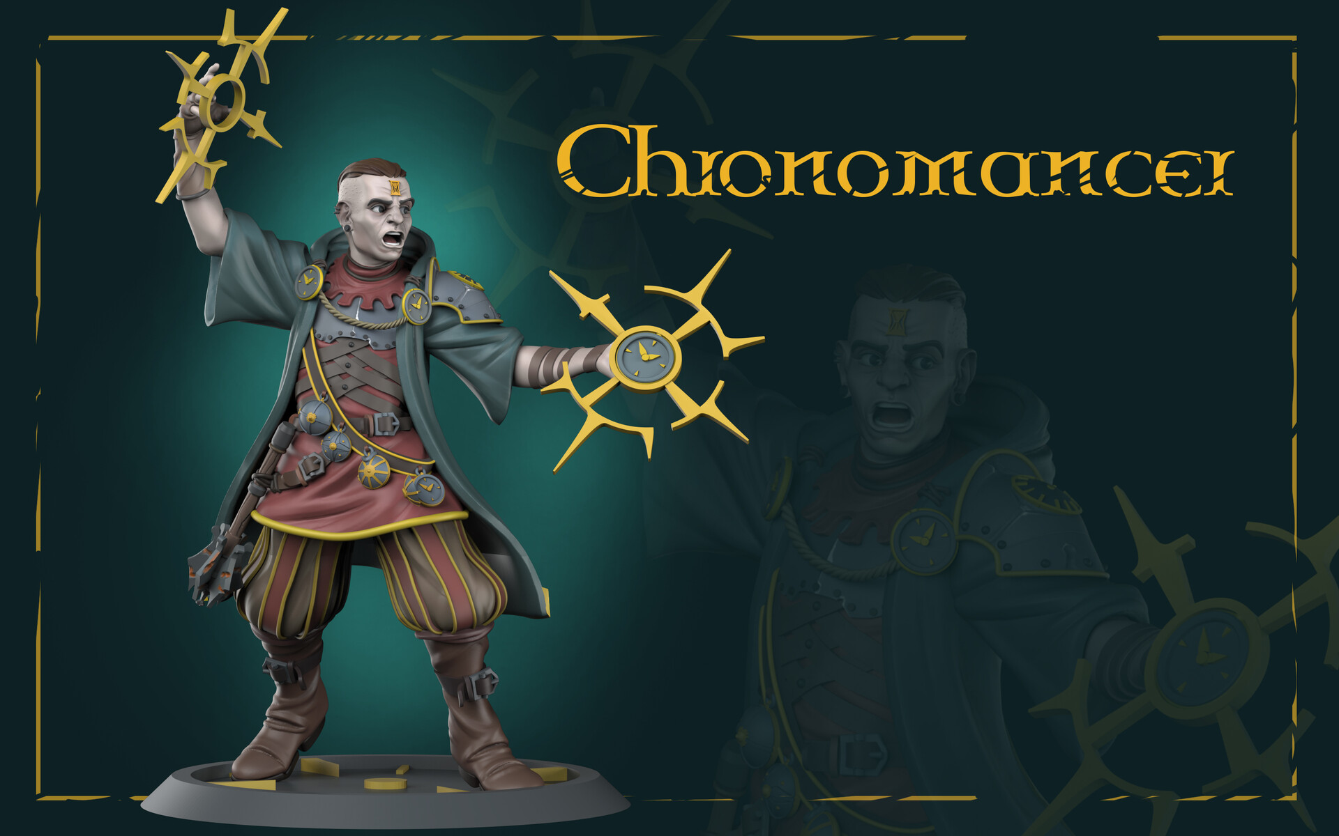 ArtStation - Chronomancer miniature for "The Frost City" kickstarter
