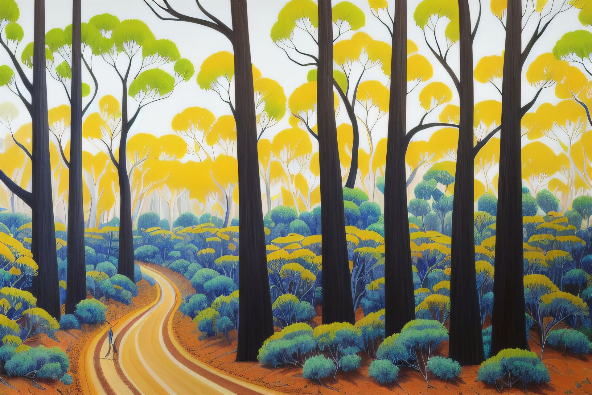the_french_artist - Acrylic painting, a vibrant Australian eucalyptus ...