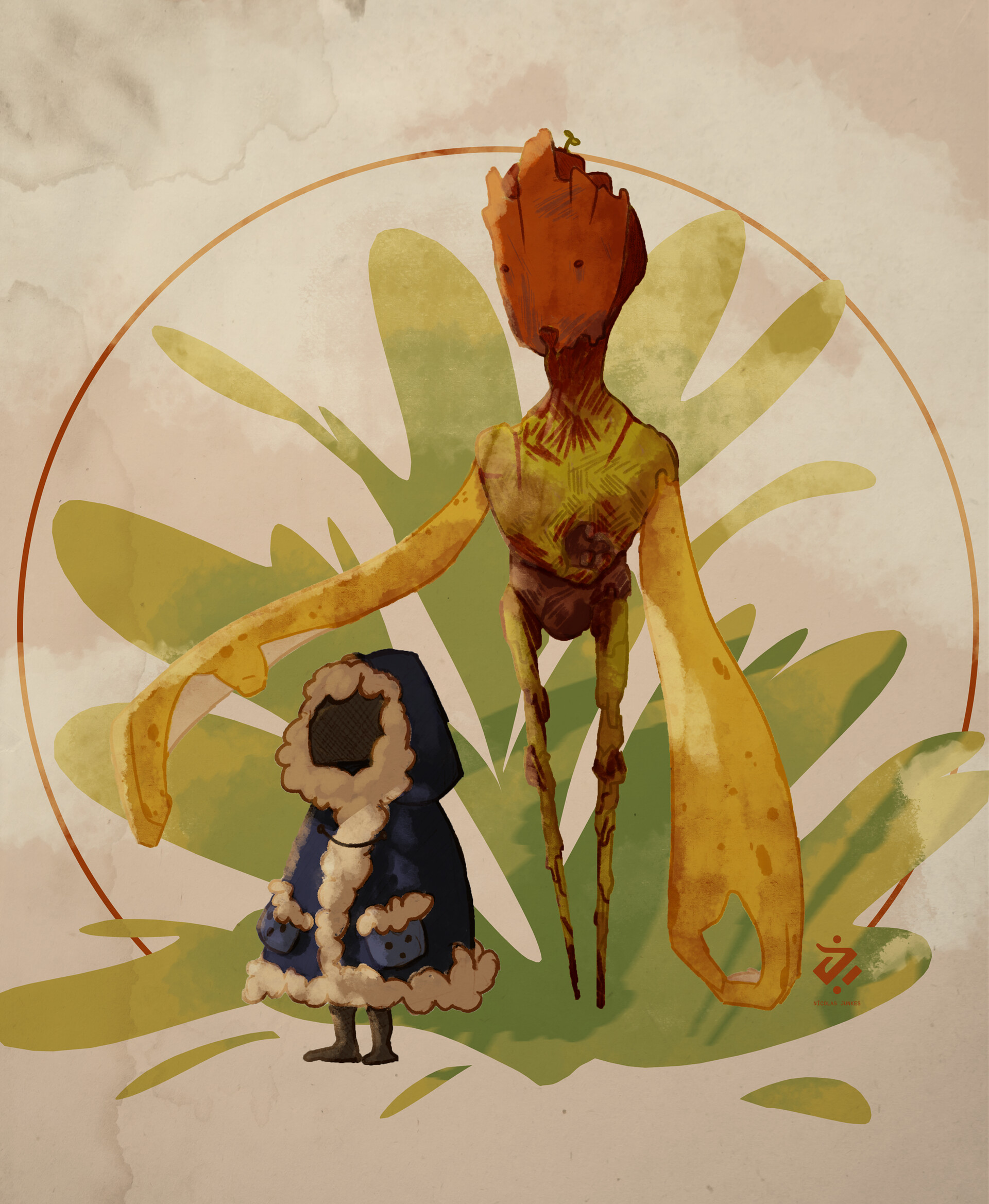 ArtStation - banana tree spirit and wanderer