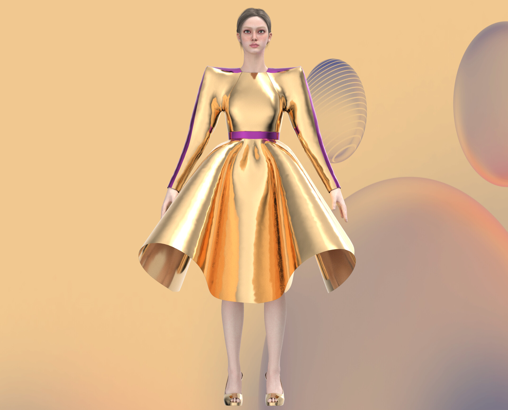 ArtStation - Metal Power Dress