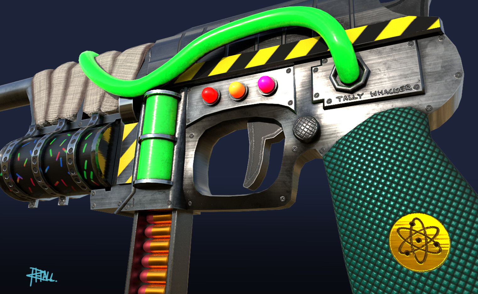Rhys Hall Game art and Design - TallyWhacker Pistol