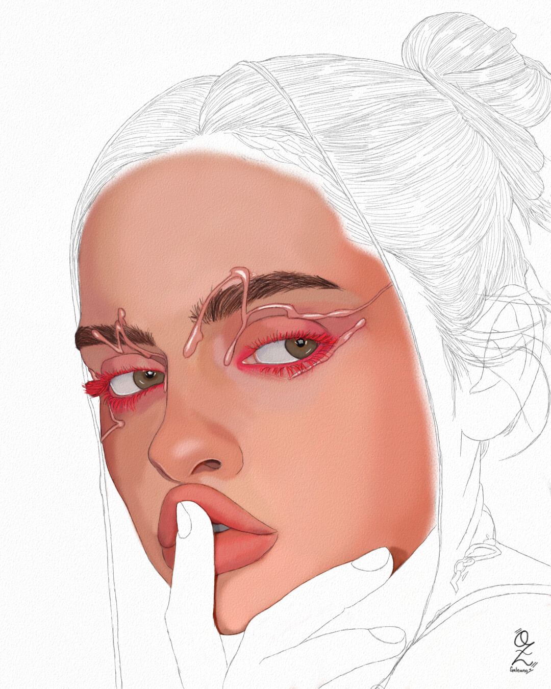 ArtStation - Model Portrait Sketch 2 by Oz Galeano