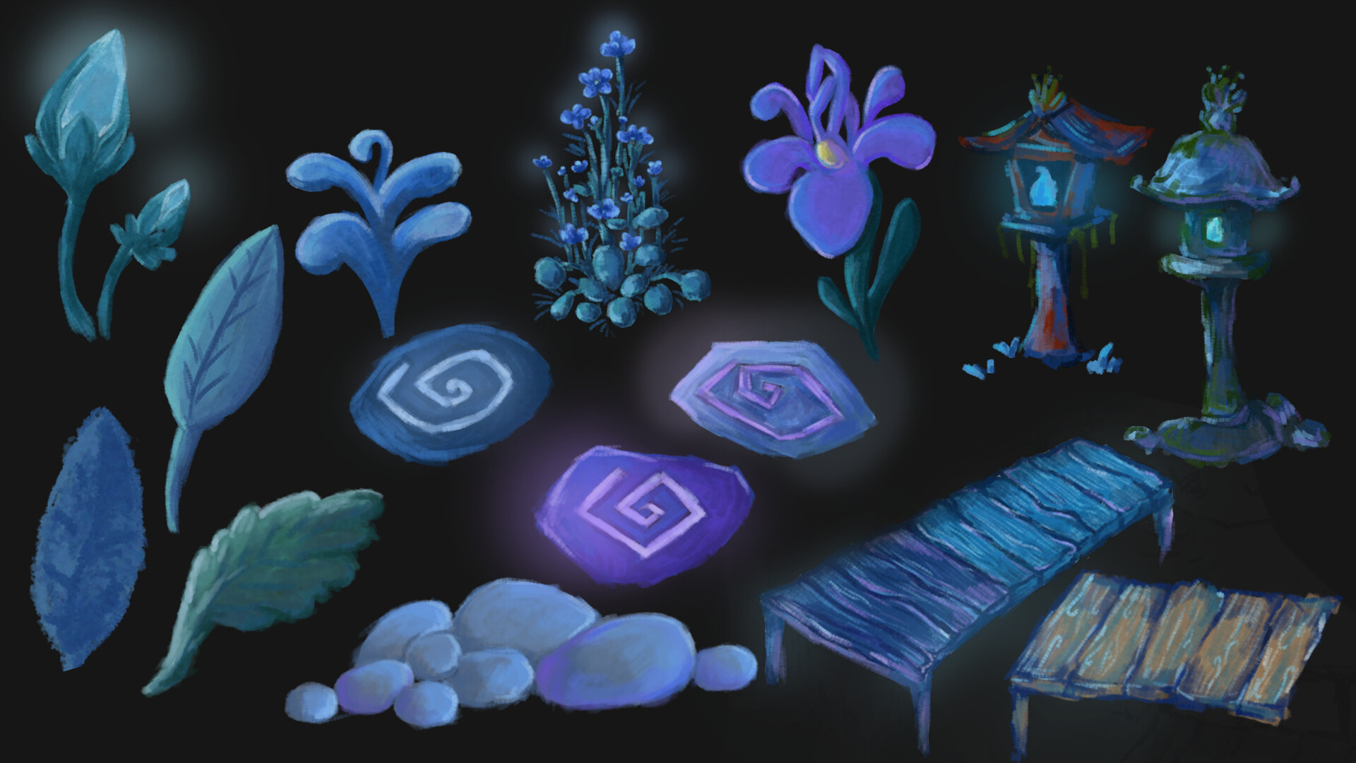 ArtStation - Plant and prop designs - ESMA 3rd year project "Ricochet"