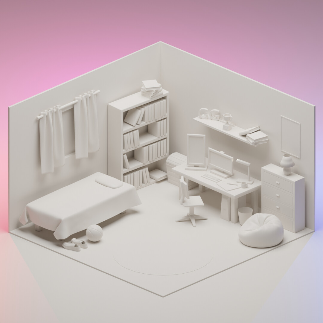 Gregory Ligman - Bedroom - Isometric