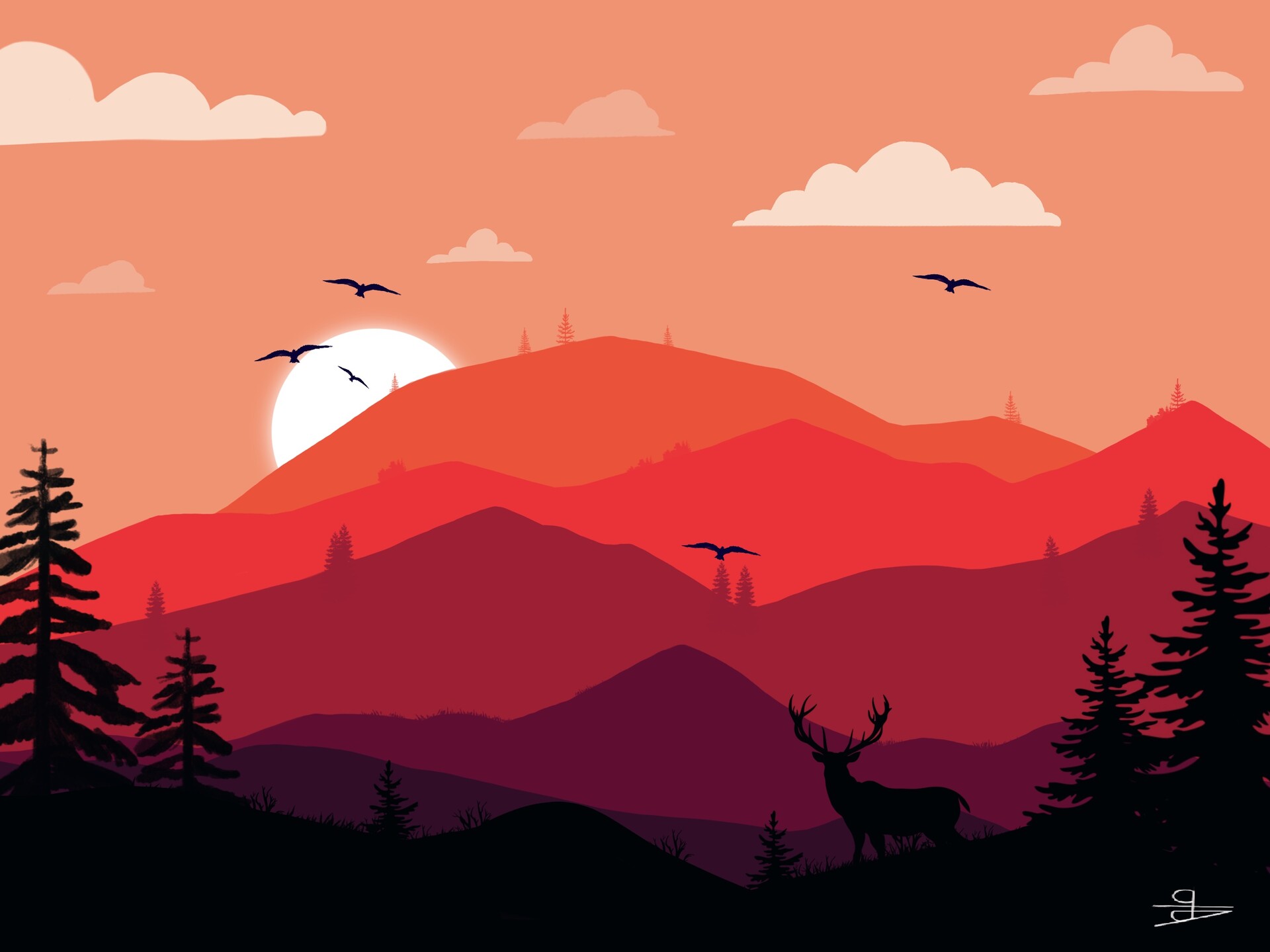 ArtStation - Illustration Atlas mountains Morocco