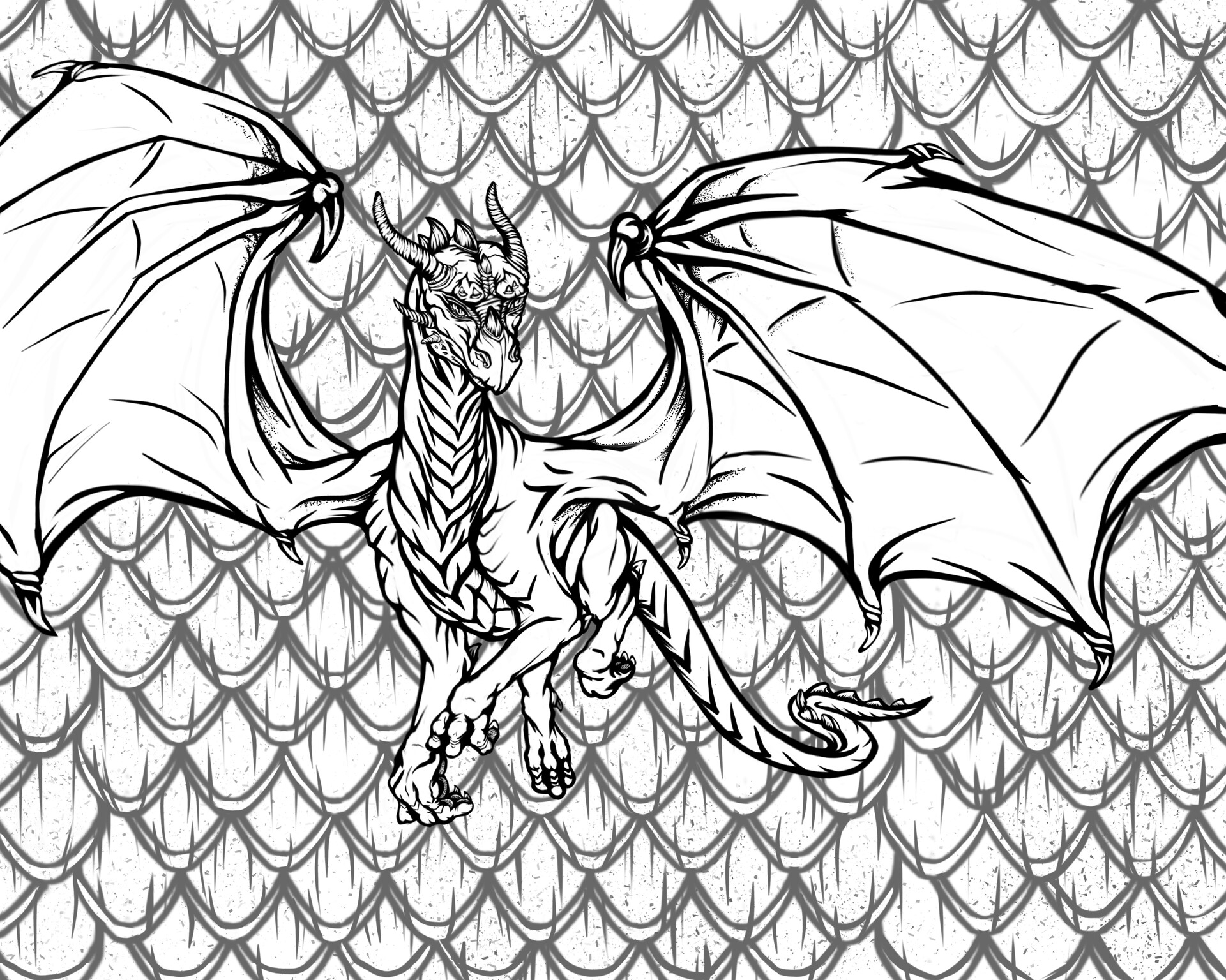 flying dragon coloring pages