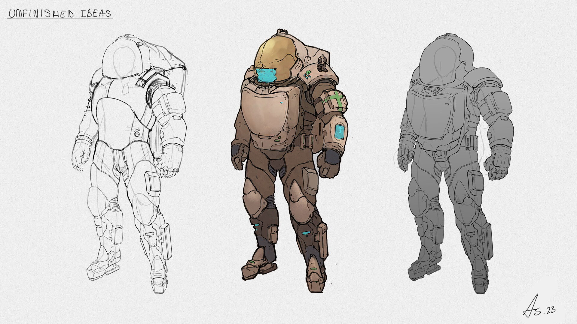 ArtStation - Unfinished - Sci-Fi Character Exploration