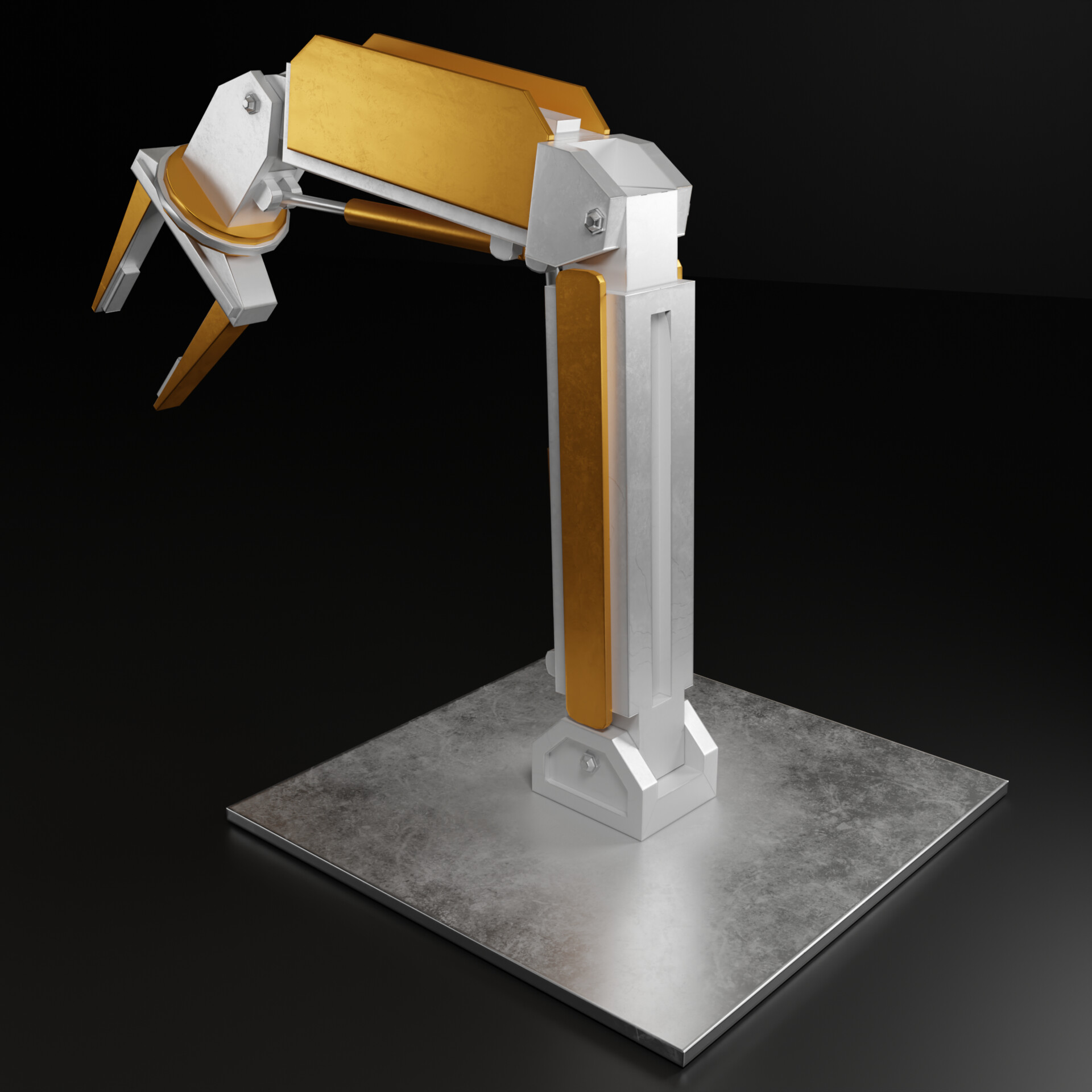 CÜNEYT ÖKCÜ - Baked and Textured Robotic Arm Rig