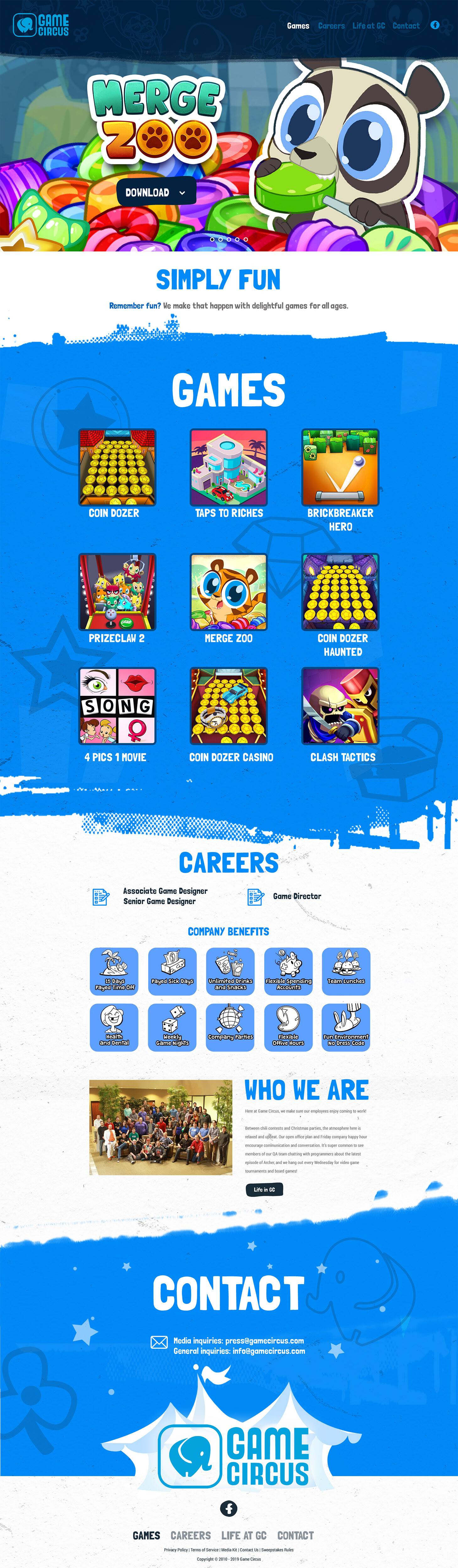 Ian Grygotis - Game Circus Website Icons ©2023 Monumental