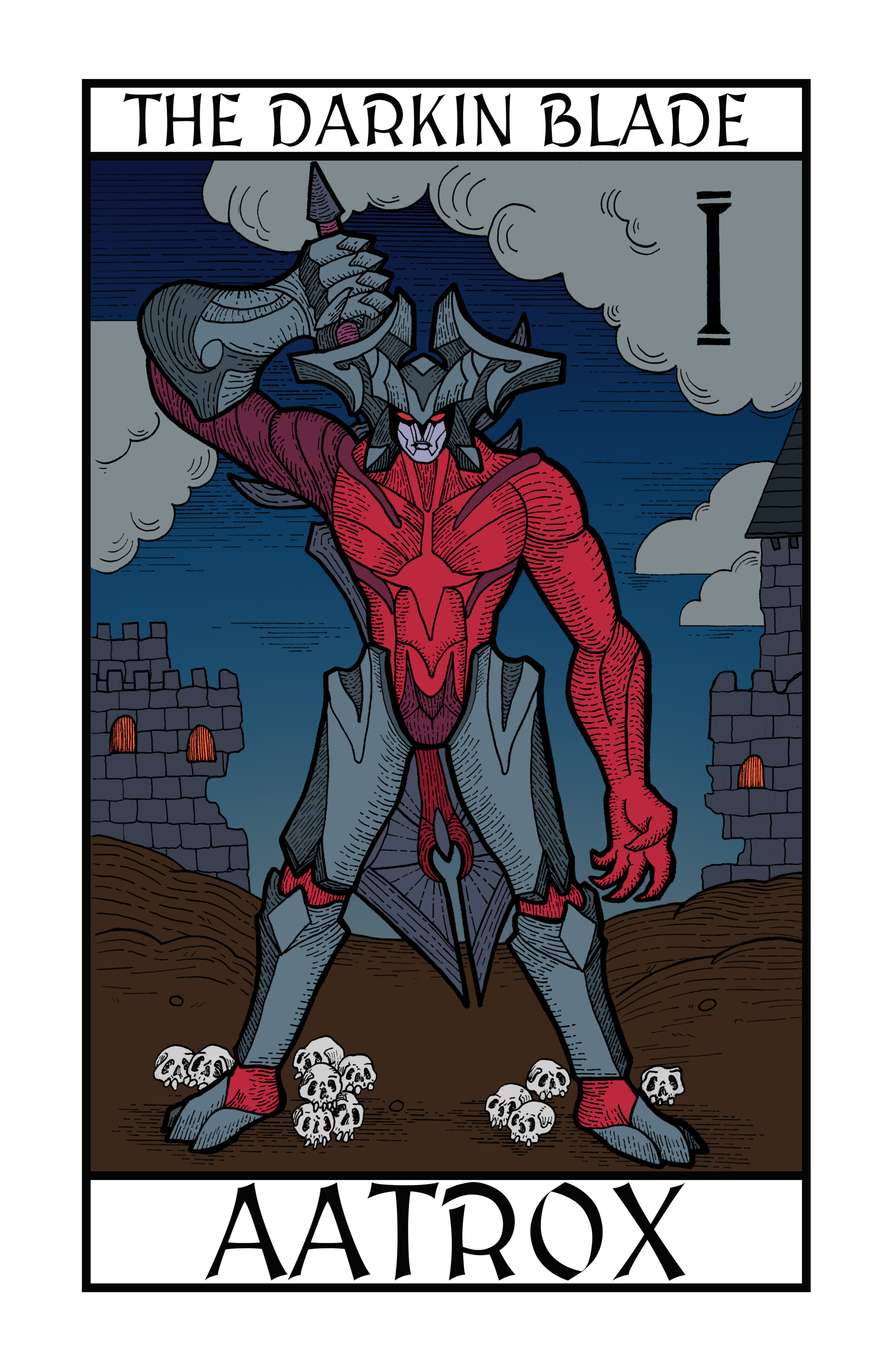 ArtStation - Aatrox tarot card