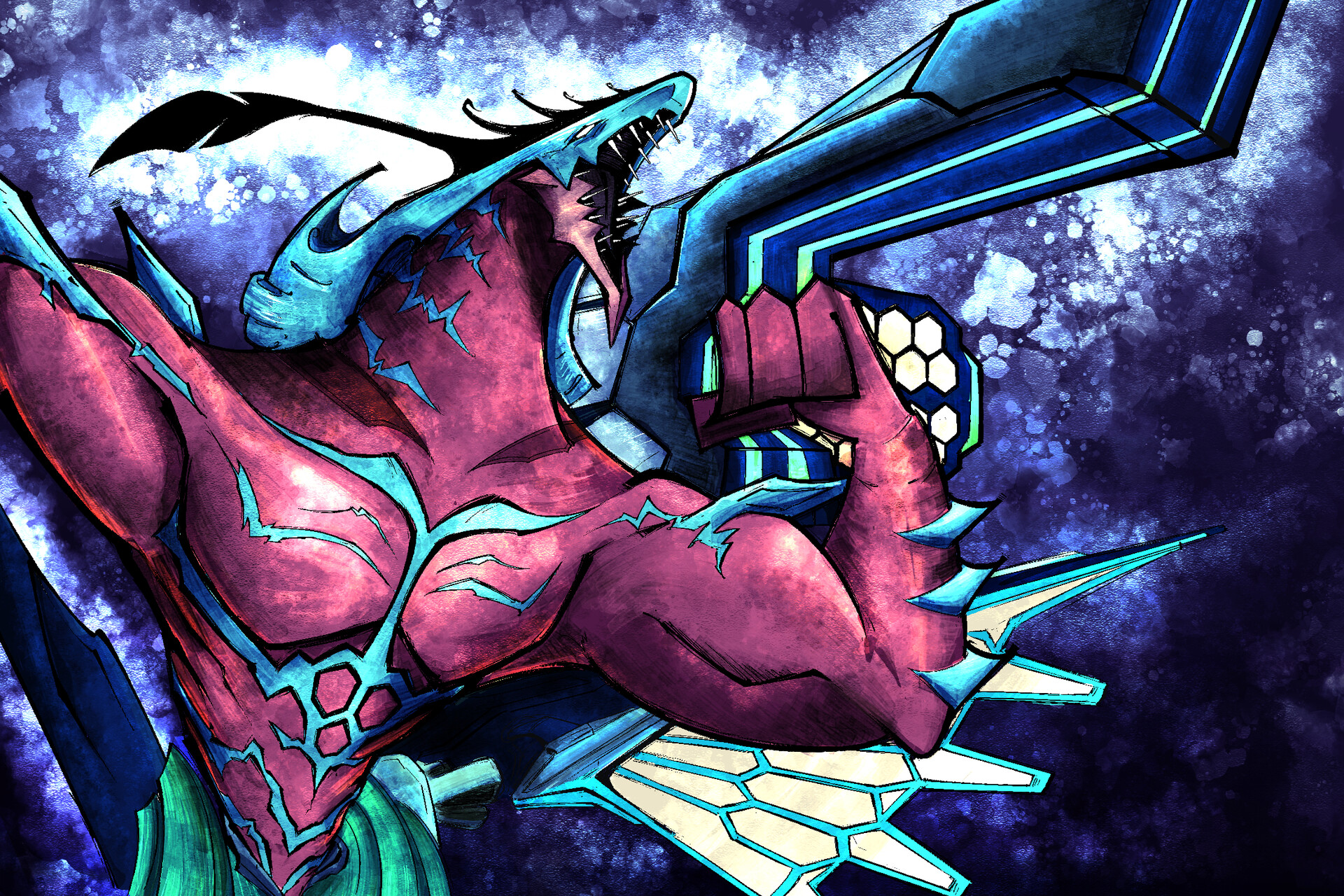 ArtStation - Blue Storm Dragon Maelstrom