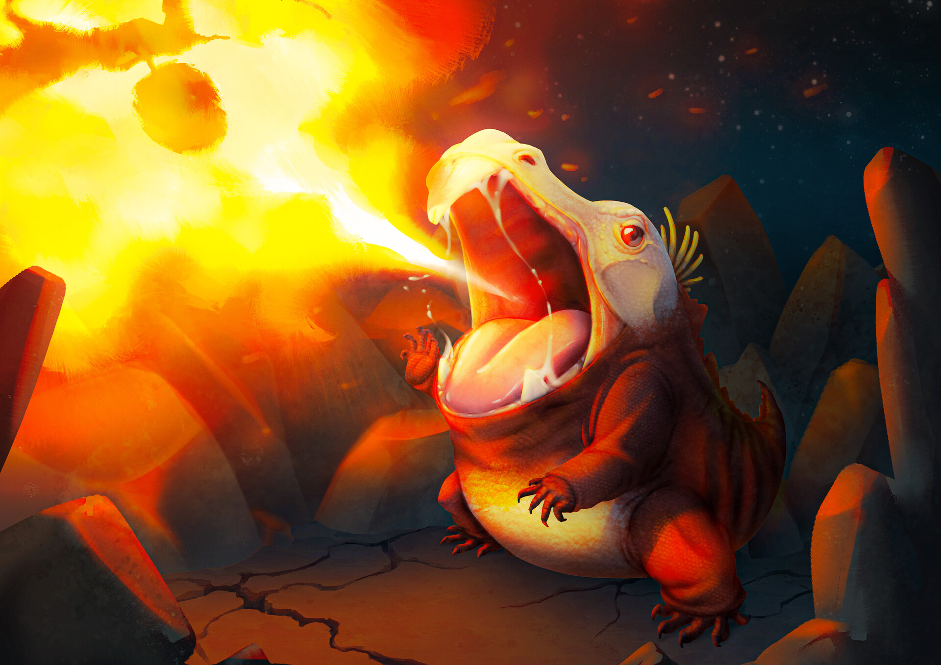 ArtStation - Fuecoco Realistic Style - Digital Paint