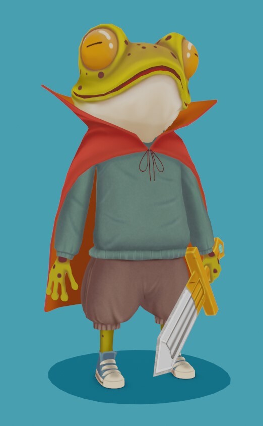 ArtStation - Handpainted cartoon frog