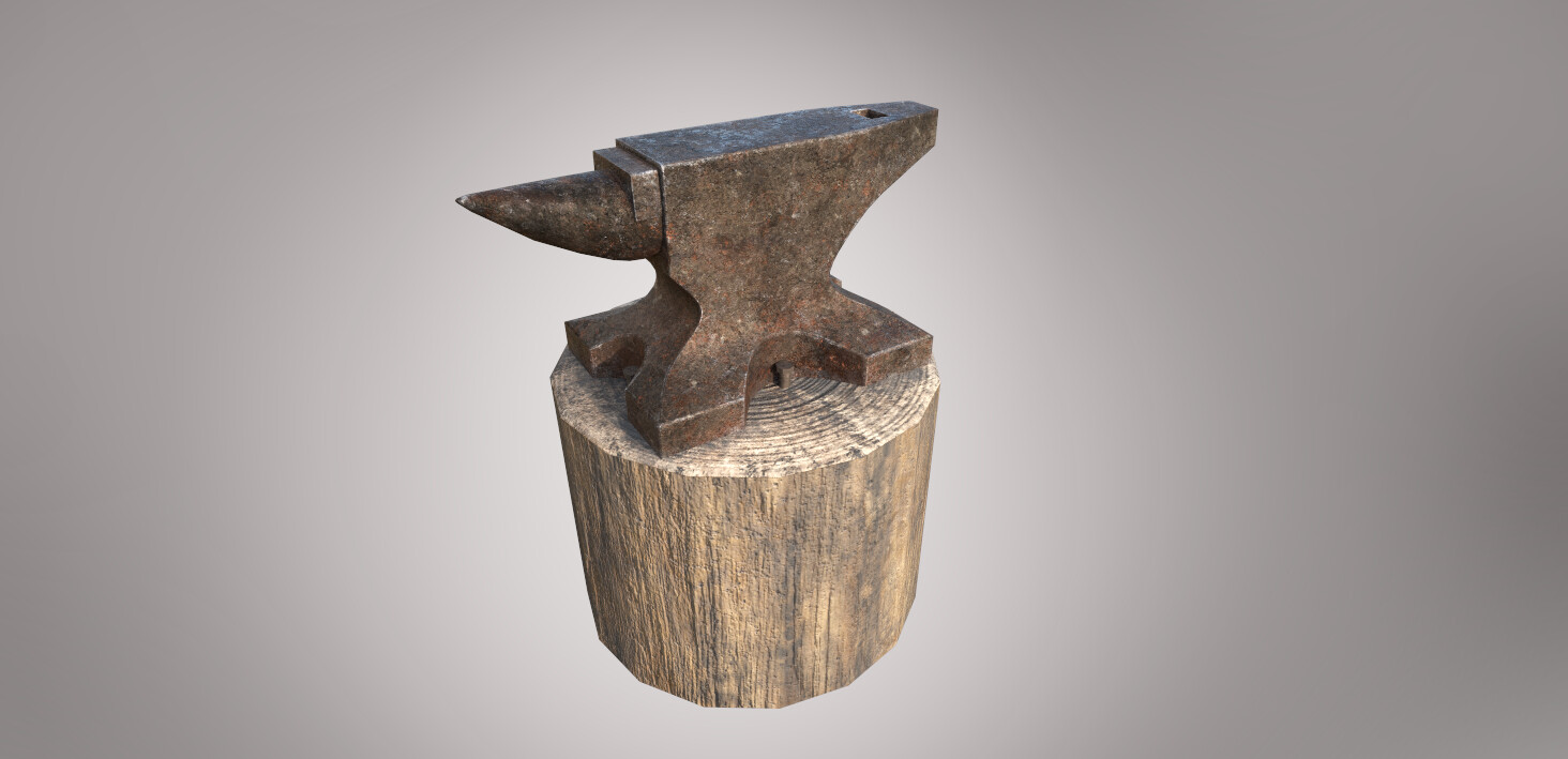 ArtStation - Anvil_LP (1.4k tris)
