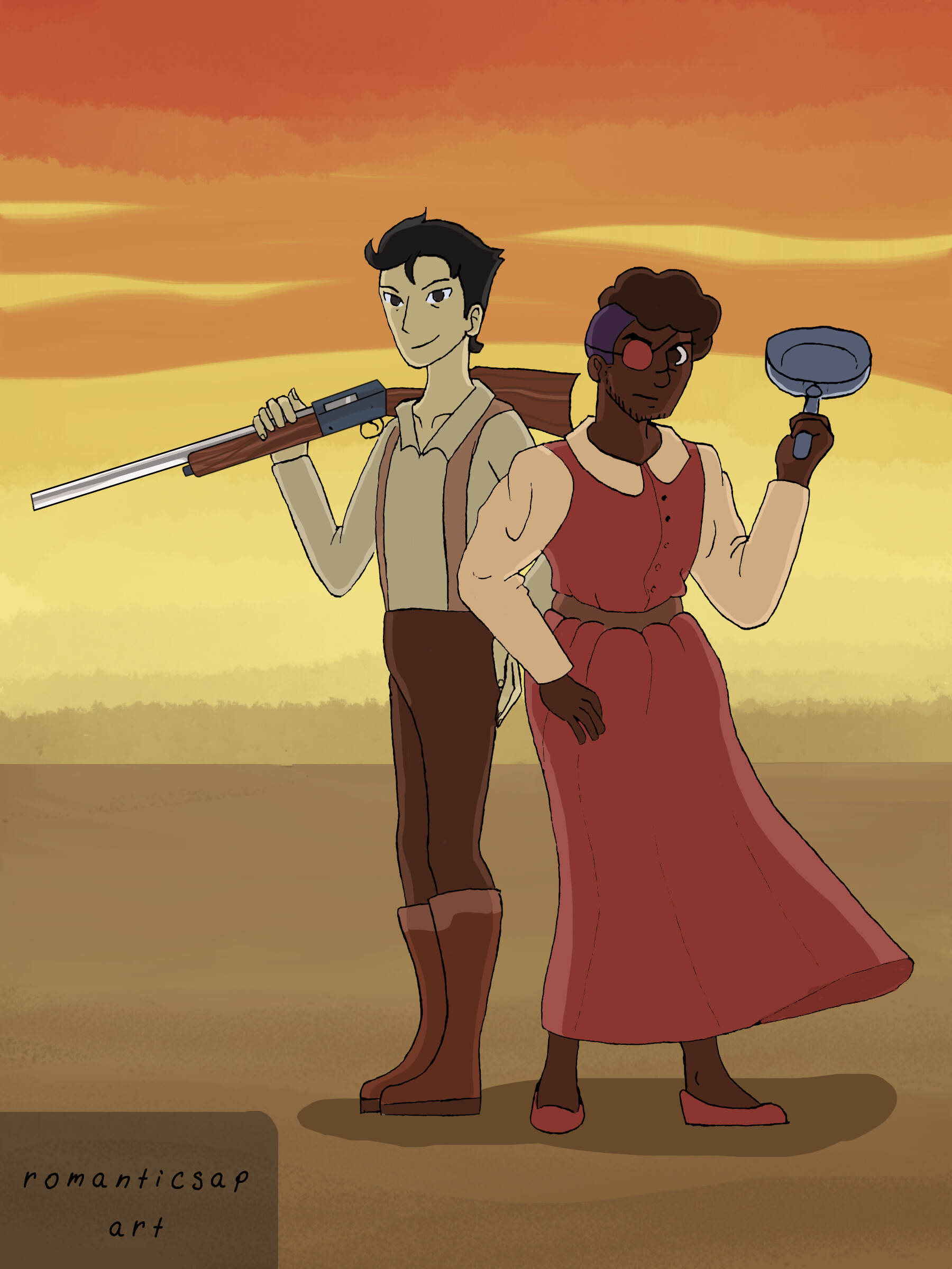 ArtStation - Redraw Juno Steel and Peter Nureyev western
